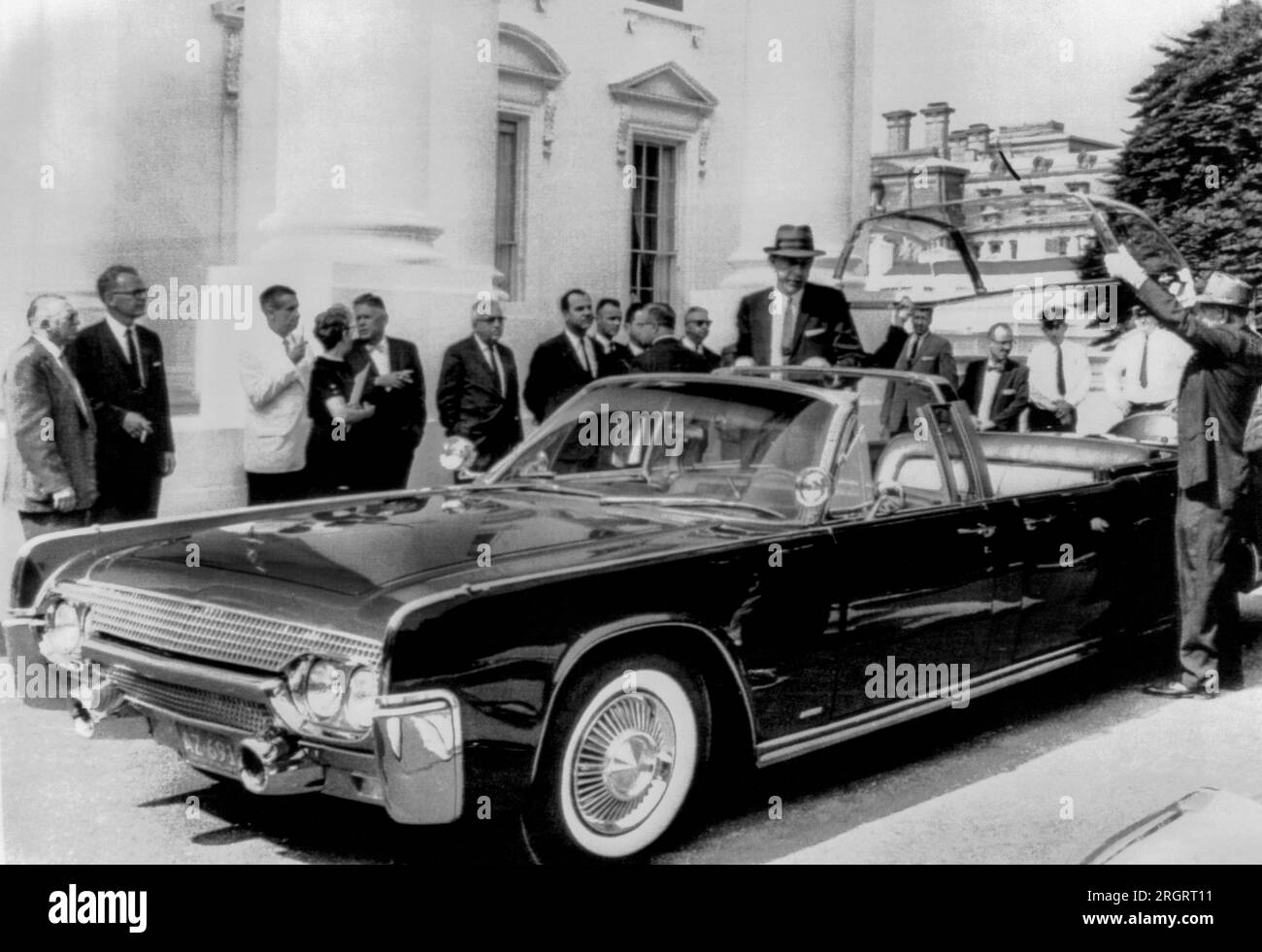 Washington D.C., June, 1961. The new custon-built bubble top Lincoln ...