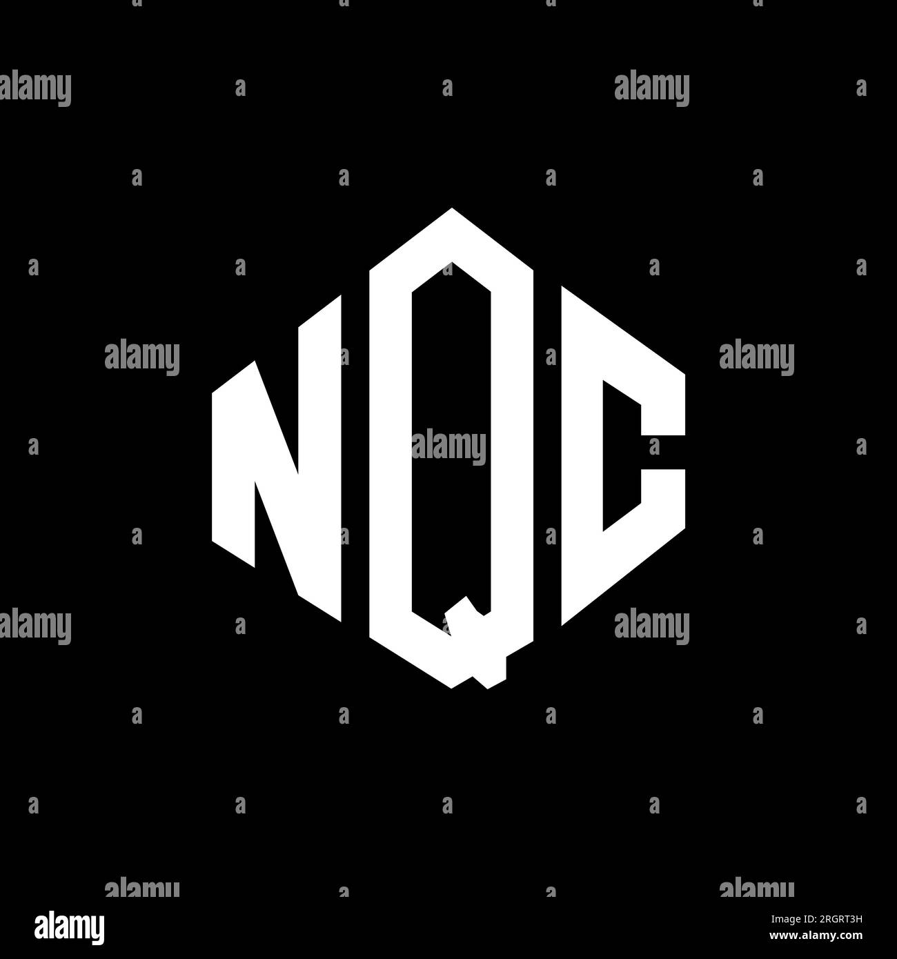 NQC letter logo design with polygon shape. NQC polygon and cube shape ...