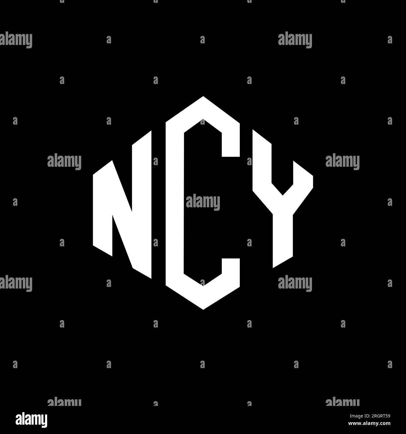 NCY letter logo design with polygon shape. NCY polygon and cube shape ...