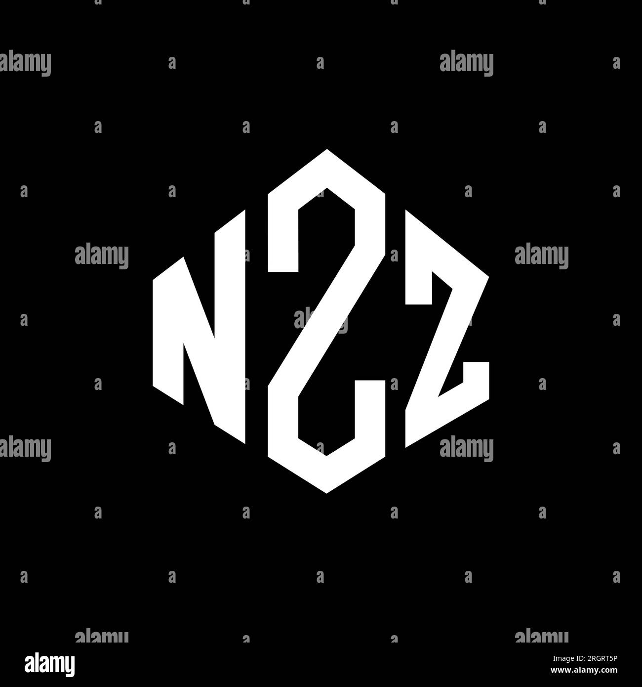 NZZ letter logo design with polygon shape. NZZ polygon and cube shape ...