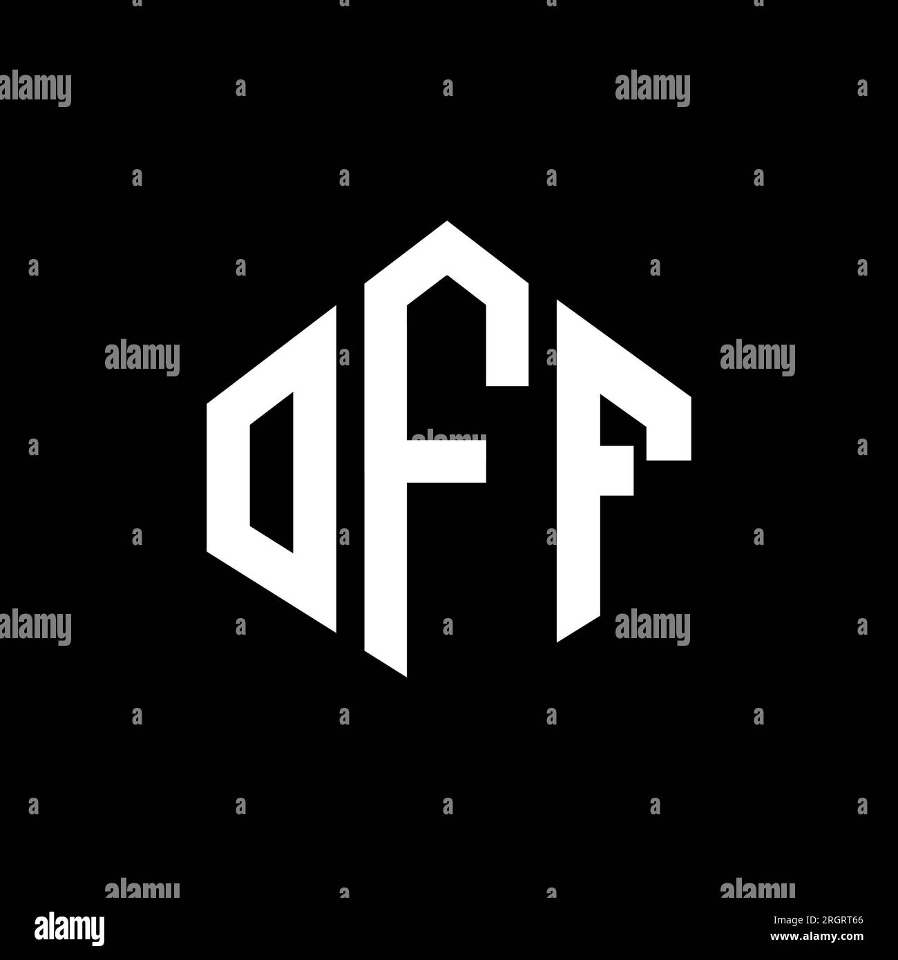 OFF letter logo design with polygon shape. OFF polygon and cube shape ...