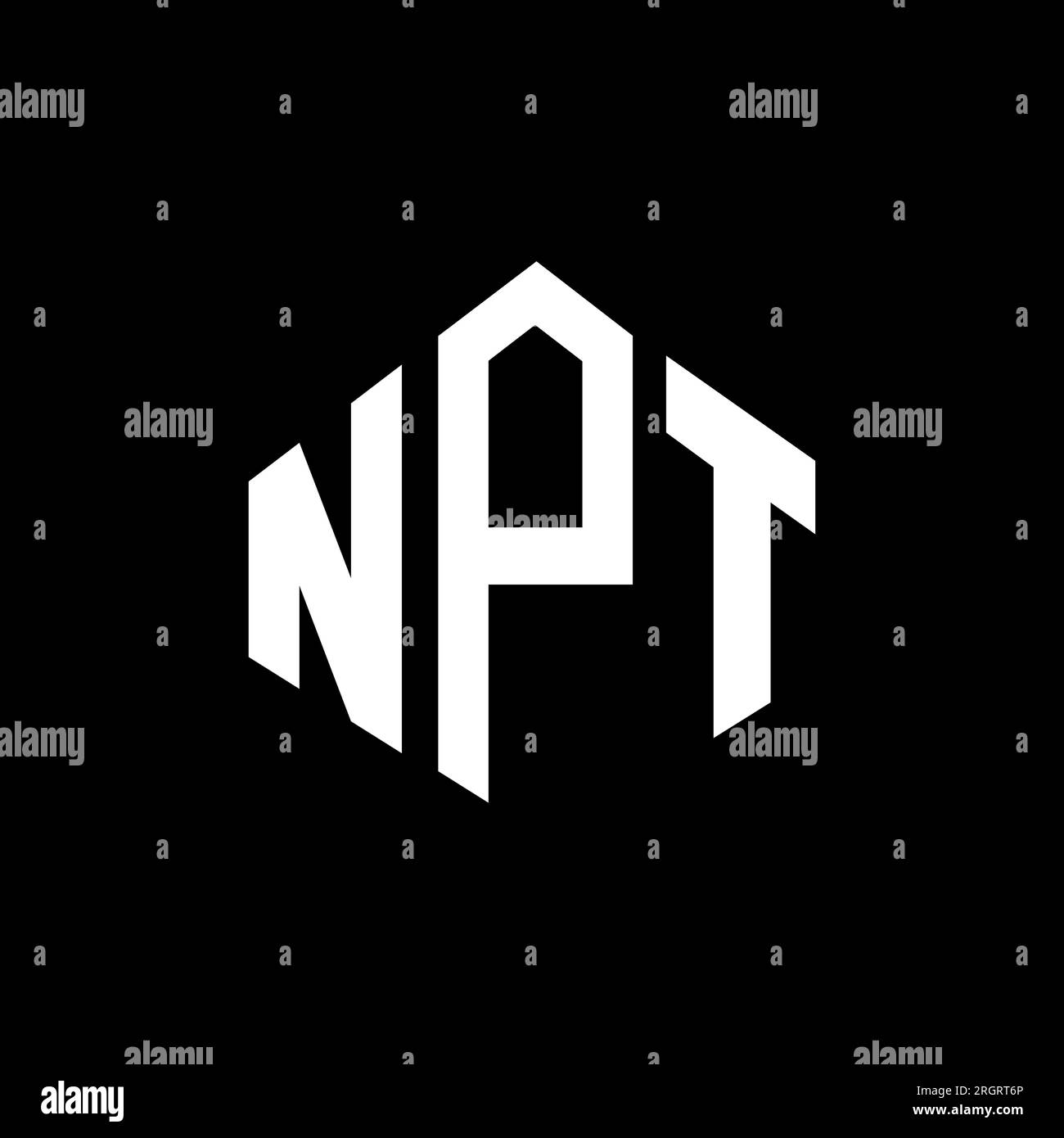 NPT letter logo design with polygon shape. NPT polygon and cube shape ...