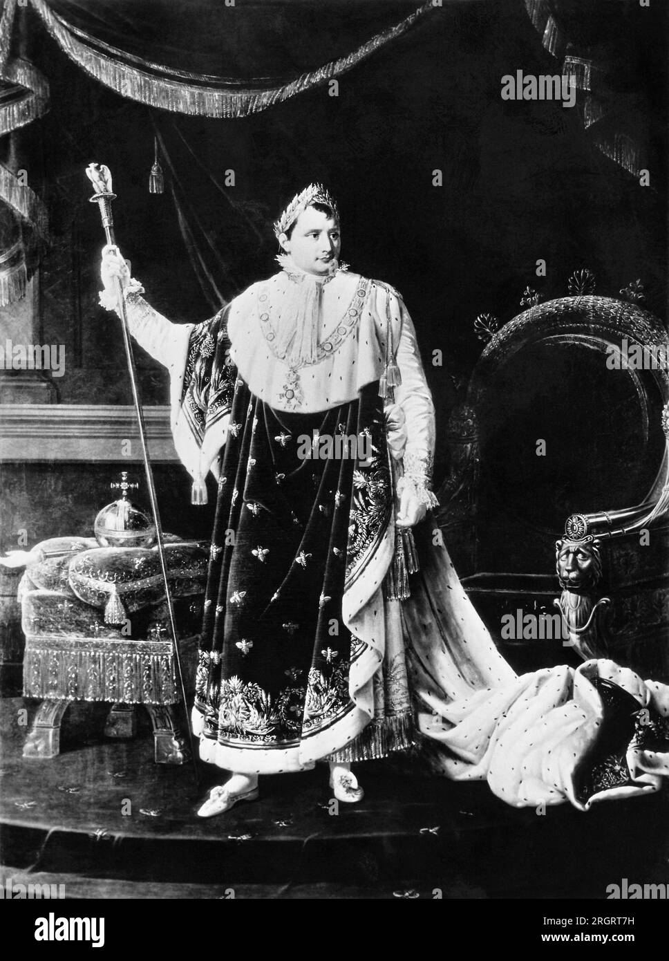 Paris, France: December 2, 1804 A pinting by LeFevre of Napoleon ...