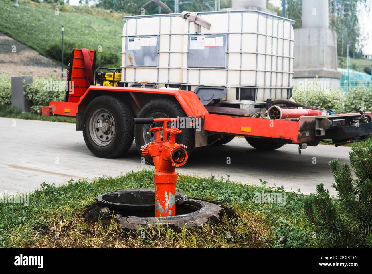 Fire hydrant in plants hi-res stock photography and images - Alamy