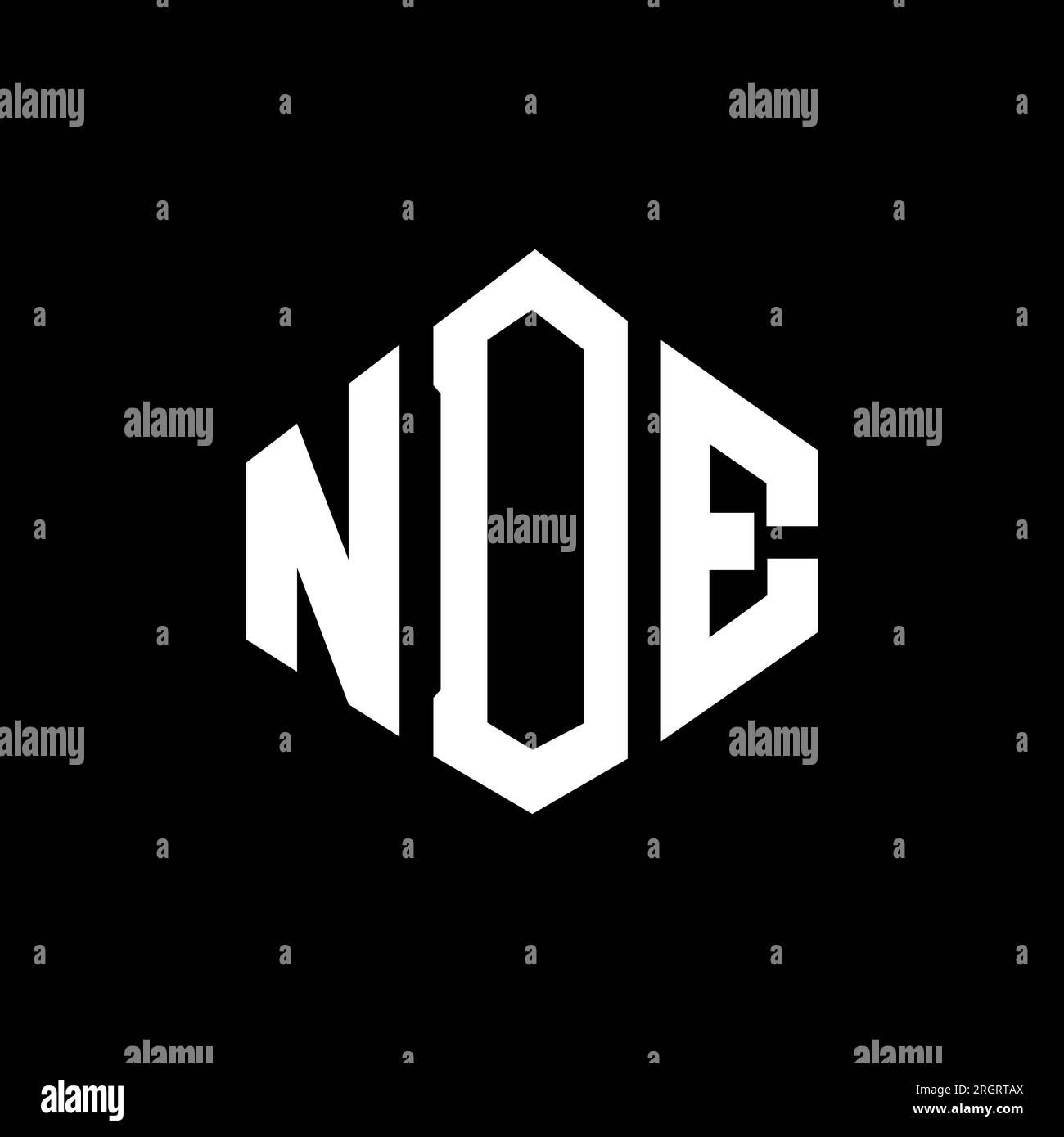 NDE letter logo design with polygon shape. NDE polygon and cube shape ...