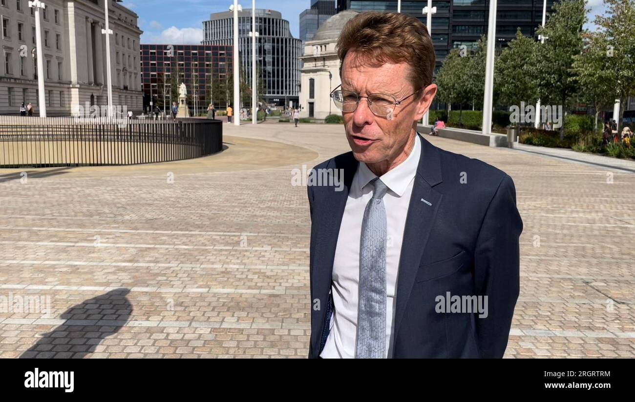 Screen grab taken from PA Video of Andy Street, Mayor of the West ...