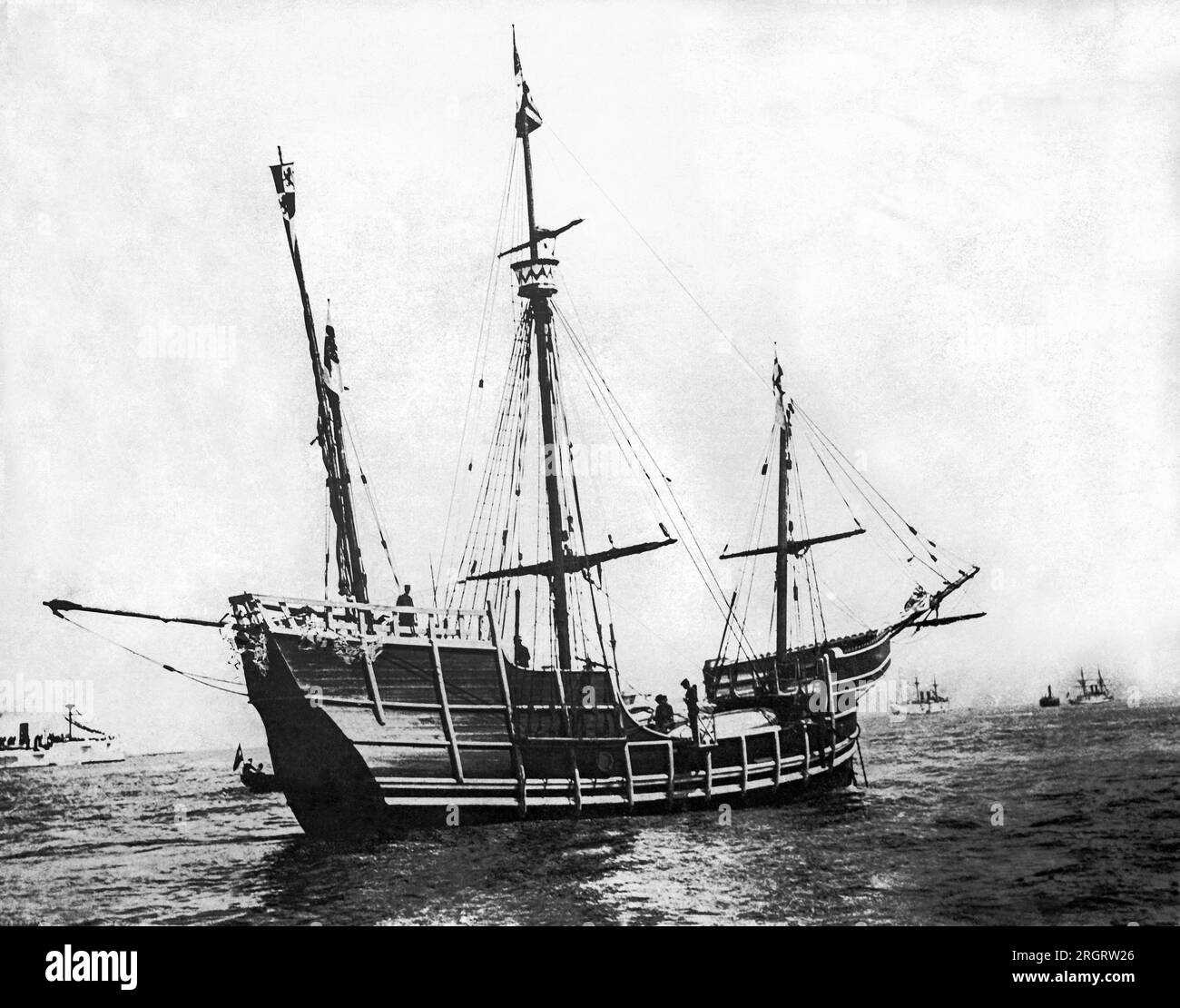 New York, New York: 1893 A replica of one of Christopher Columbus's ...