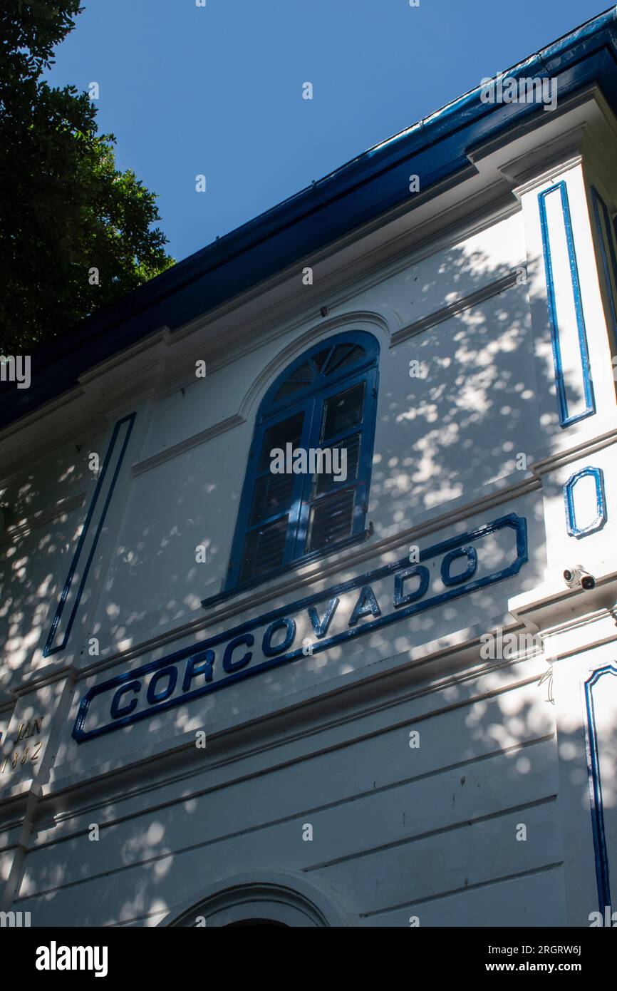Rio de Janeiro: the station of Corcovado Rack Railway, mountain rack ...