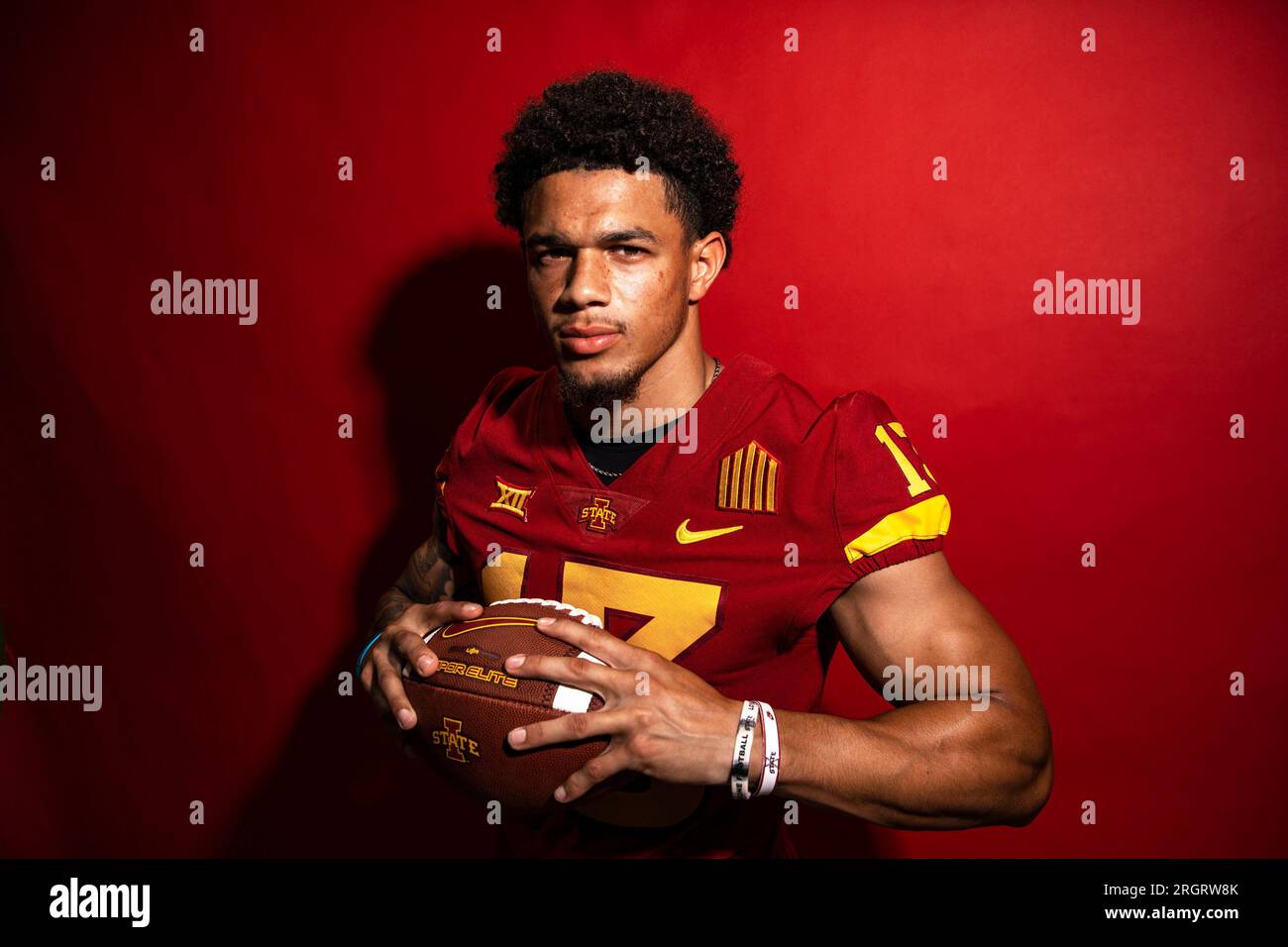 Iowa State Cyclones wide receiver Jaylin Noel (13) poses for a portrait ...