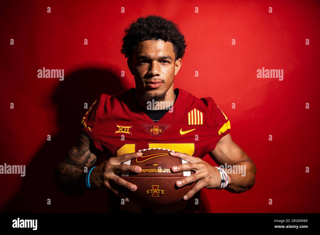 Iowa State Cyclones wide receiver Jaylin Noel (13) poses for a portrait ...