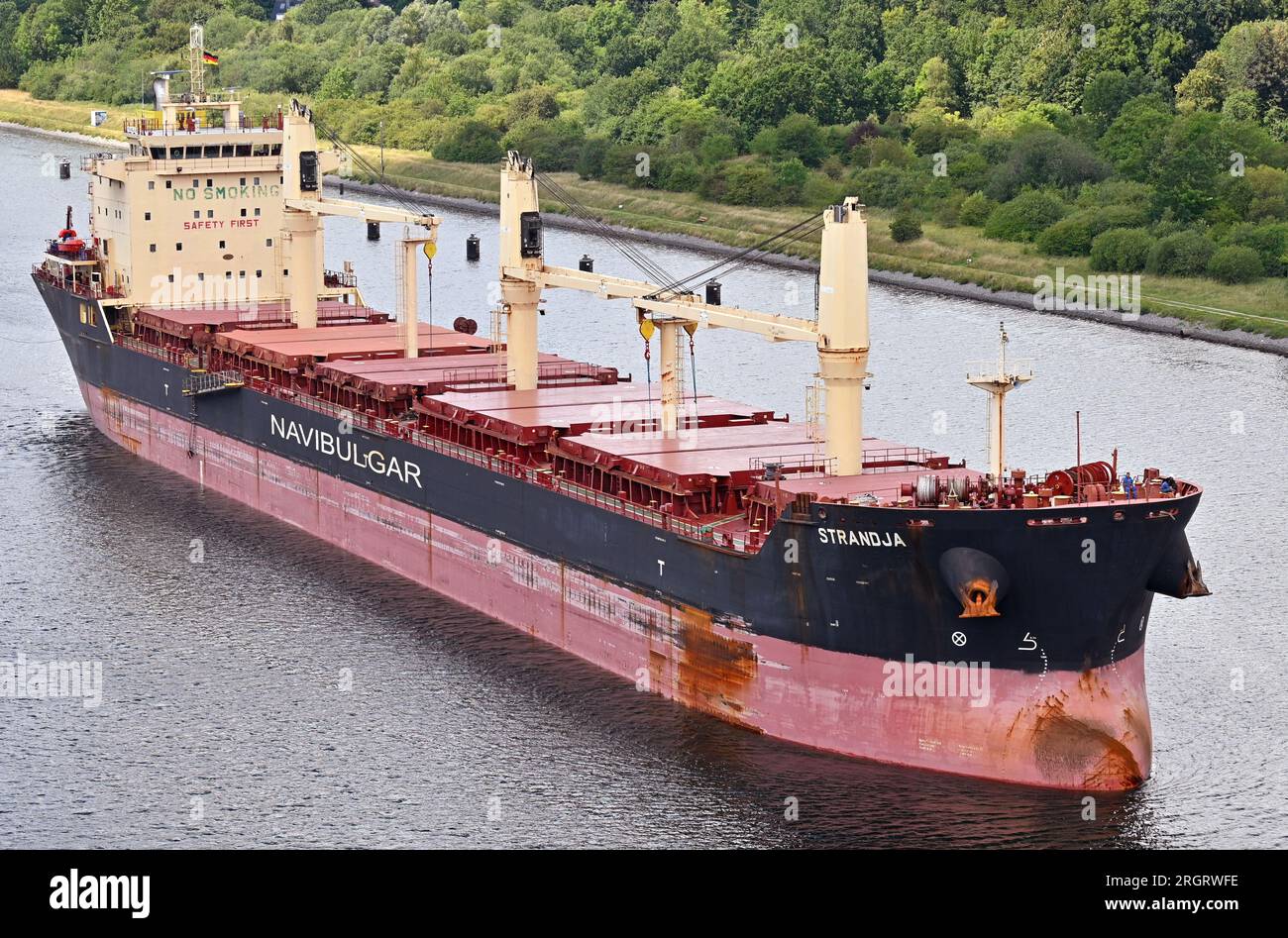 Bulgarian Bulkcarrier STRANDJA at the Kiel Canal Stock Photo - Alamy
