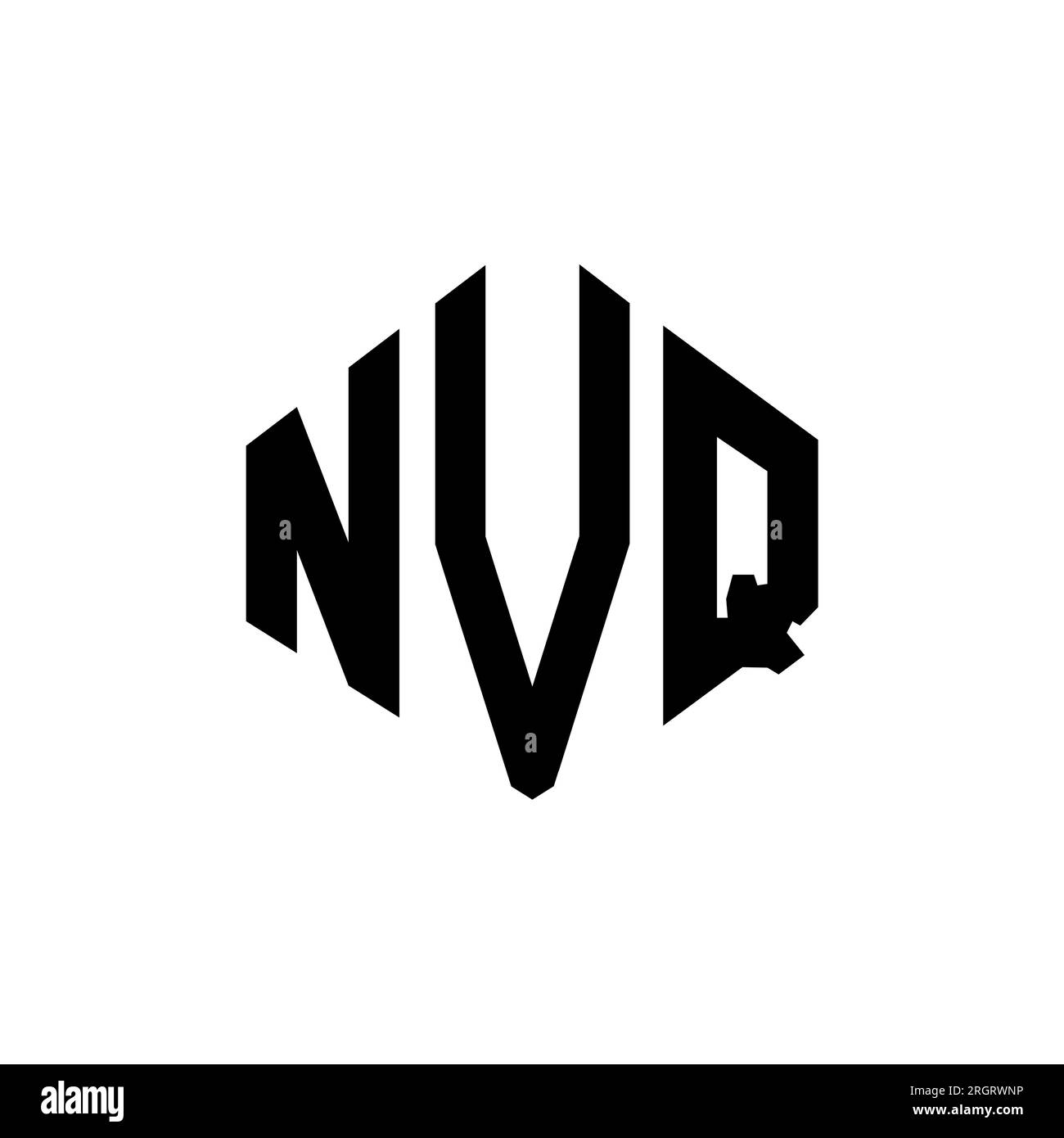 NVQ letter logo design with polygon shape. NVQ polygon and cube shape ...