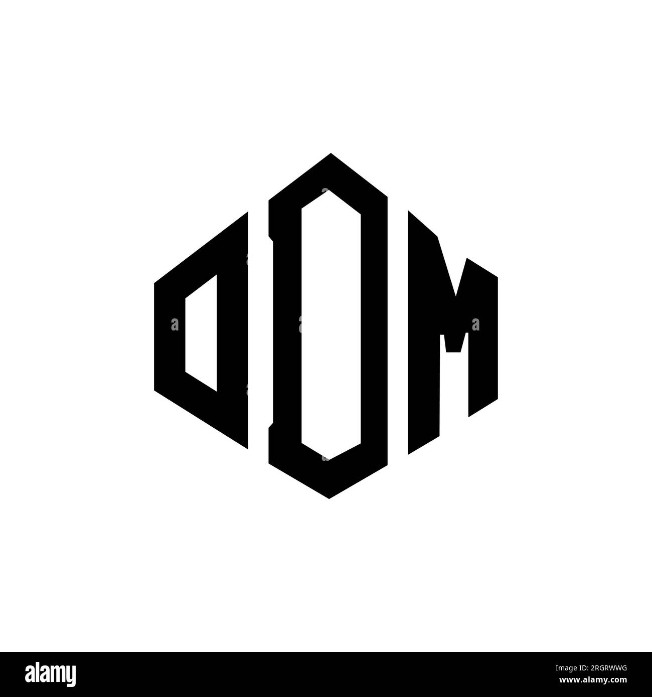 ODM letter logo design with polygon shape. ODM polygon and cube shape ...