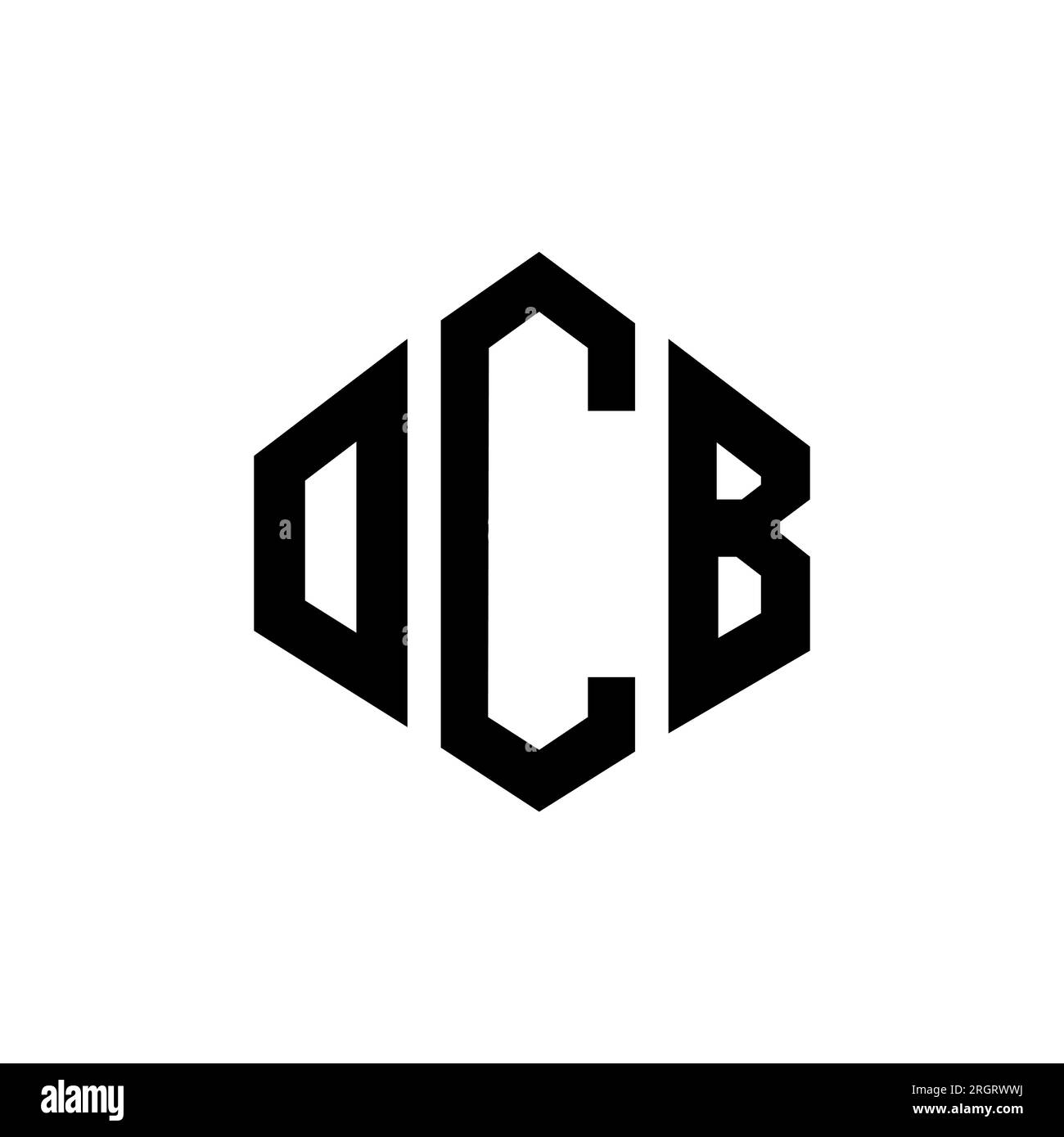 OCB letter logo design with polygon shape. OCB polygon and cube shape ...