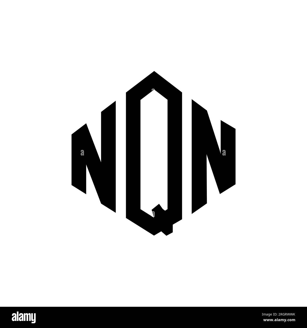 NQN letter logo design with polygon shape. NQN polygon and cube shape ...