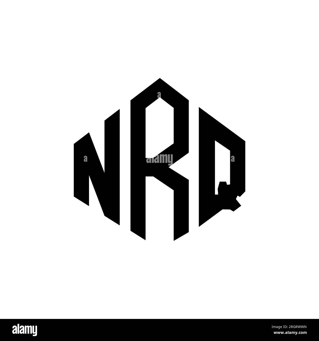 NRQ letter logo design with polygon shape. NRQ polygon and cube shape ...