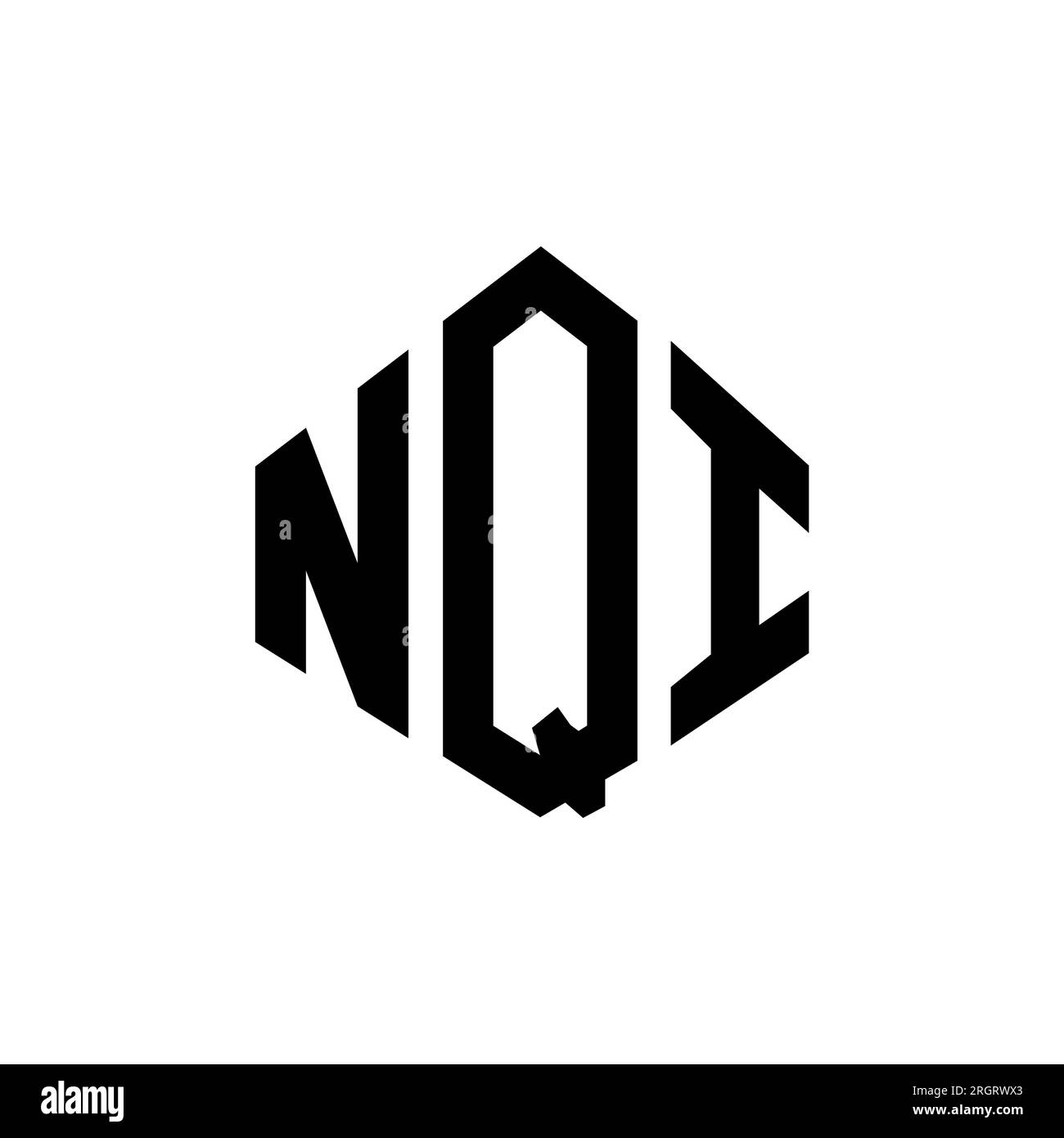 NQI letter logo design with polygon shape. NQI polygon and cube shape ...