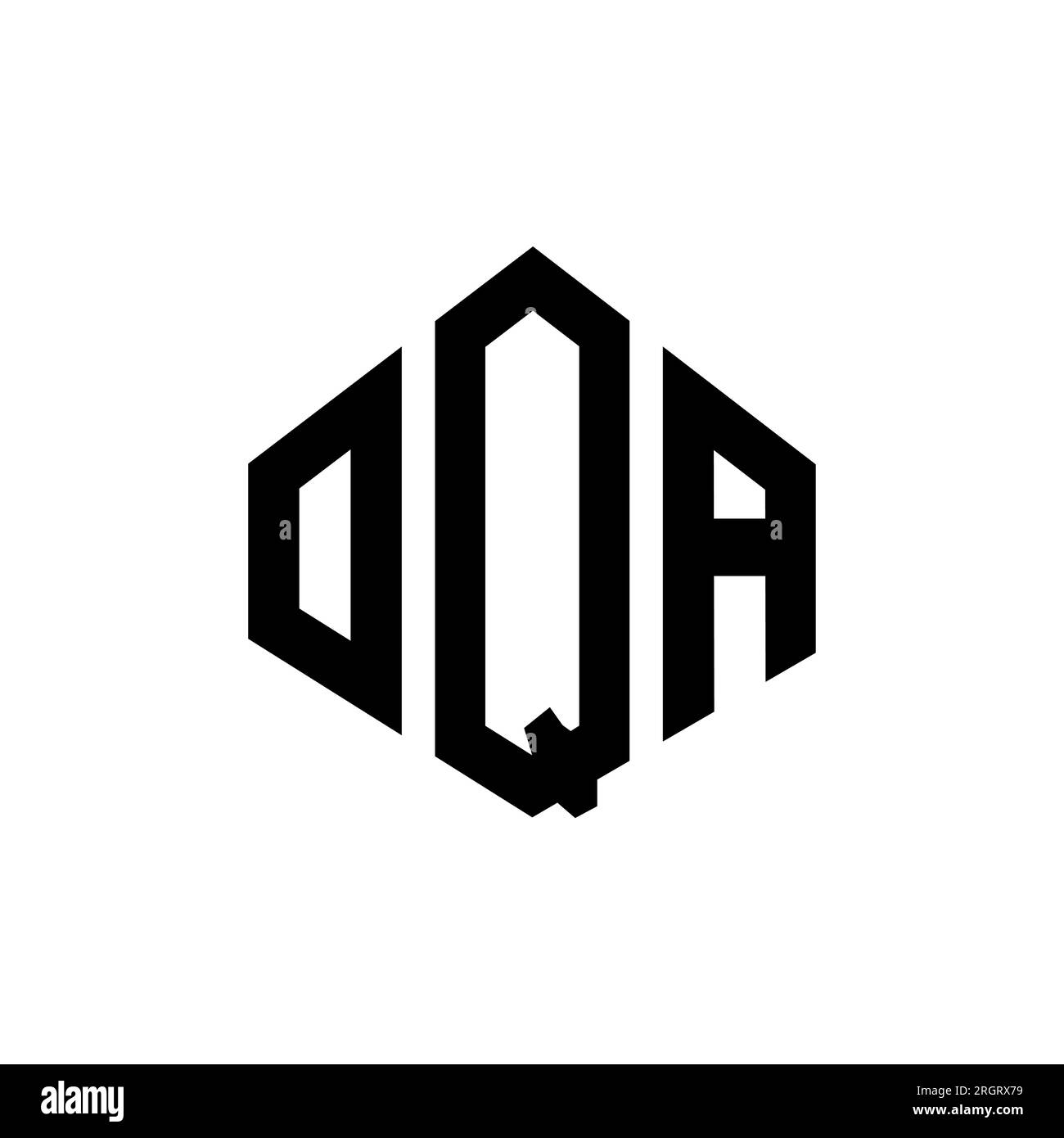 OQA letter logo design with polygon shape. OQA polygon and cube shape ...