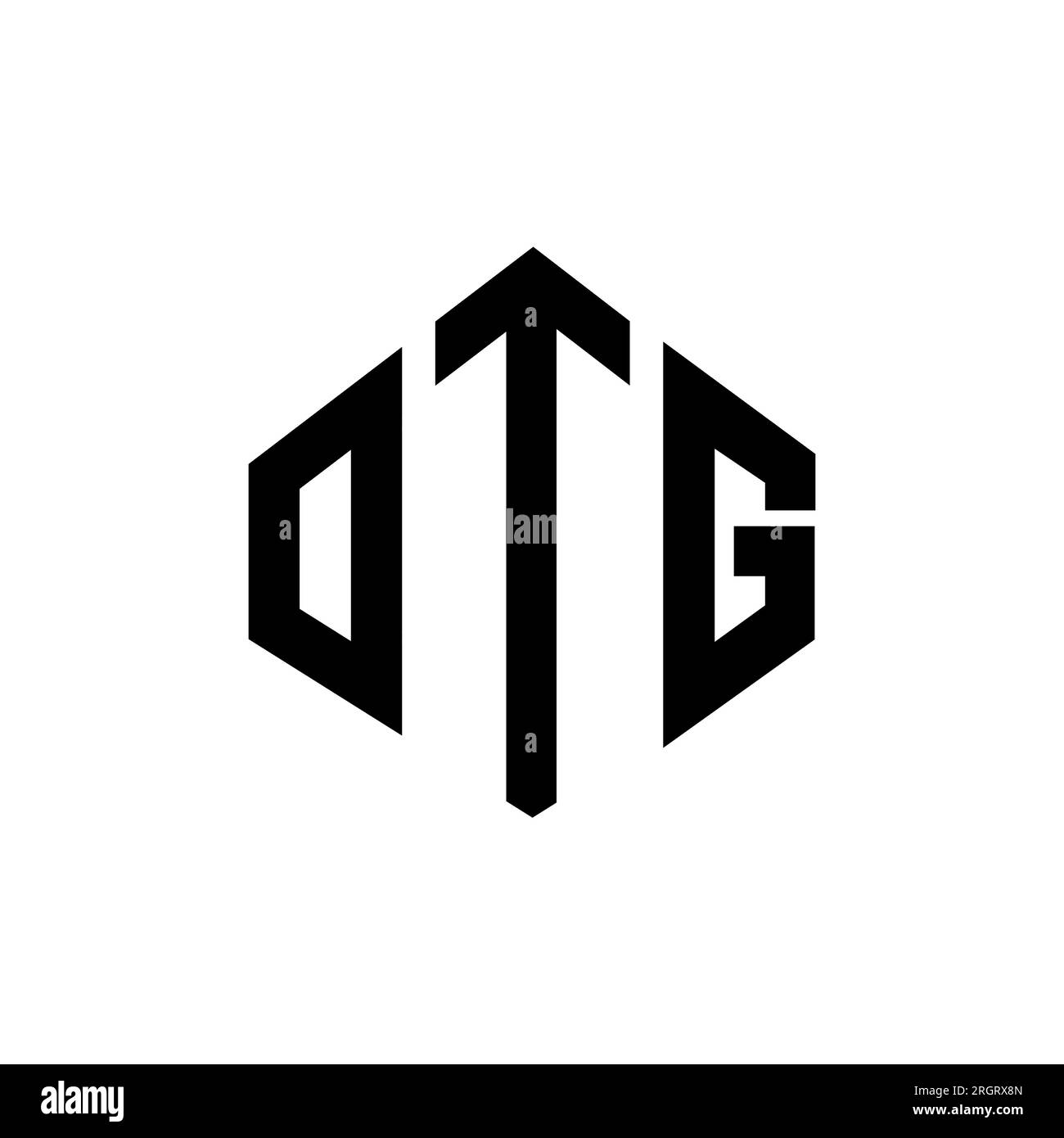 OTG letter logo design with polygon shape. OTG polygon and cube shape ...