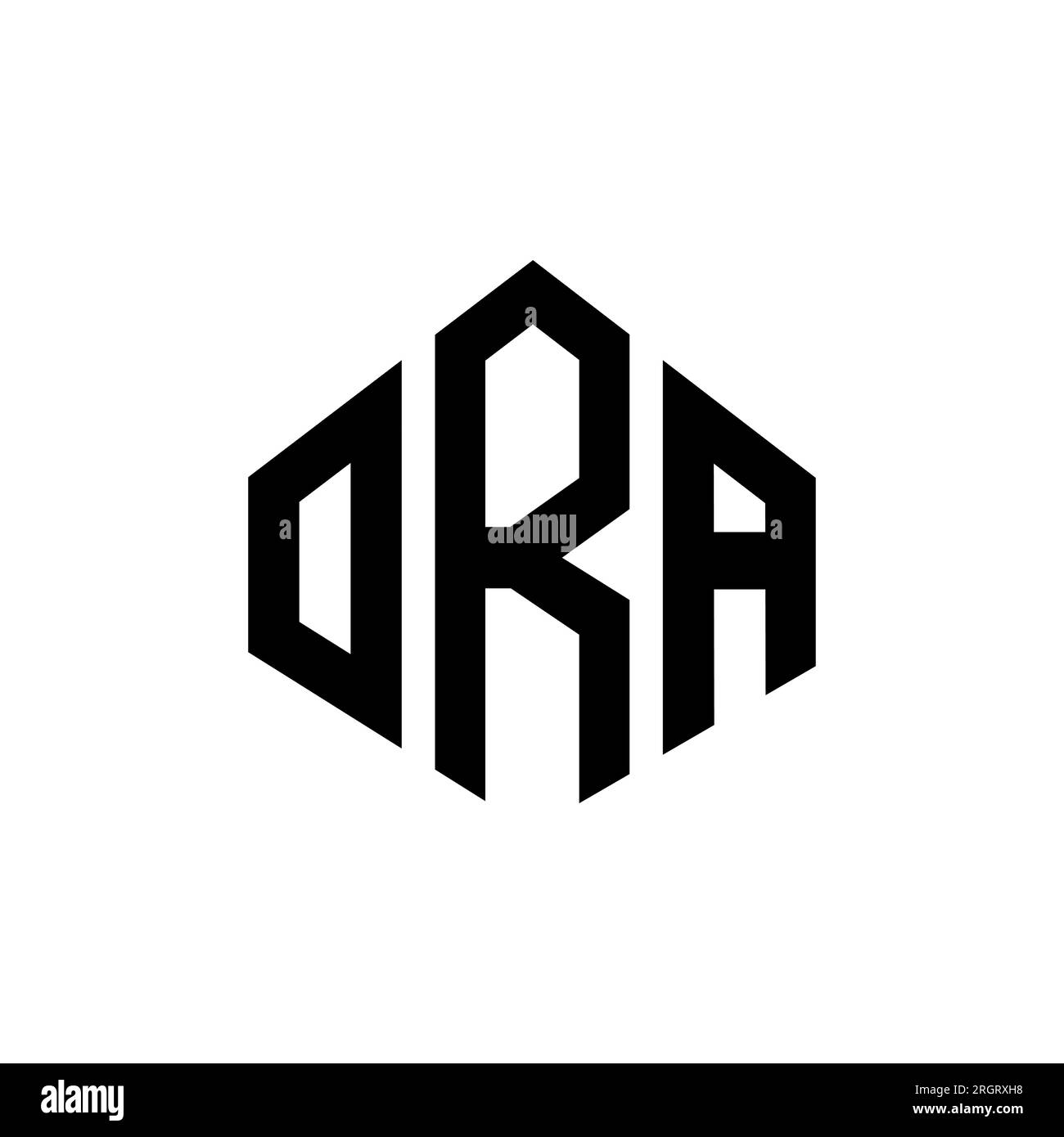 ORA letter logo design with polygon shape. ORA polygon and cube shape ...