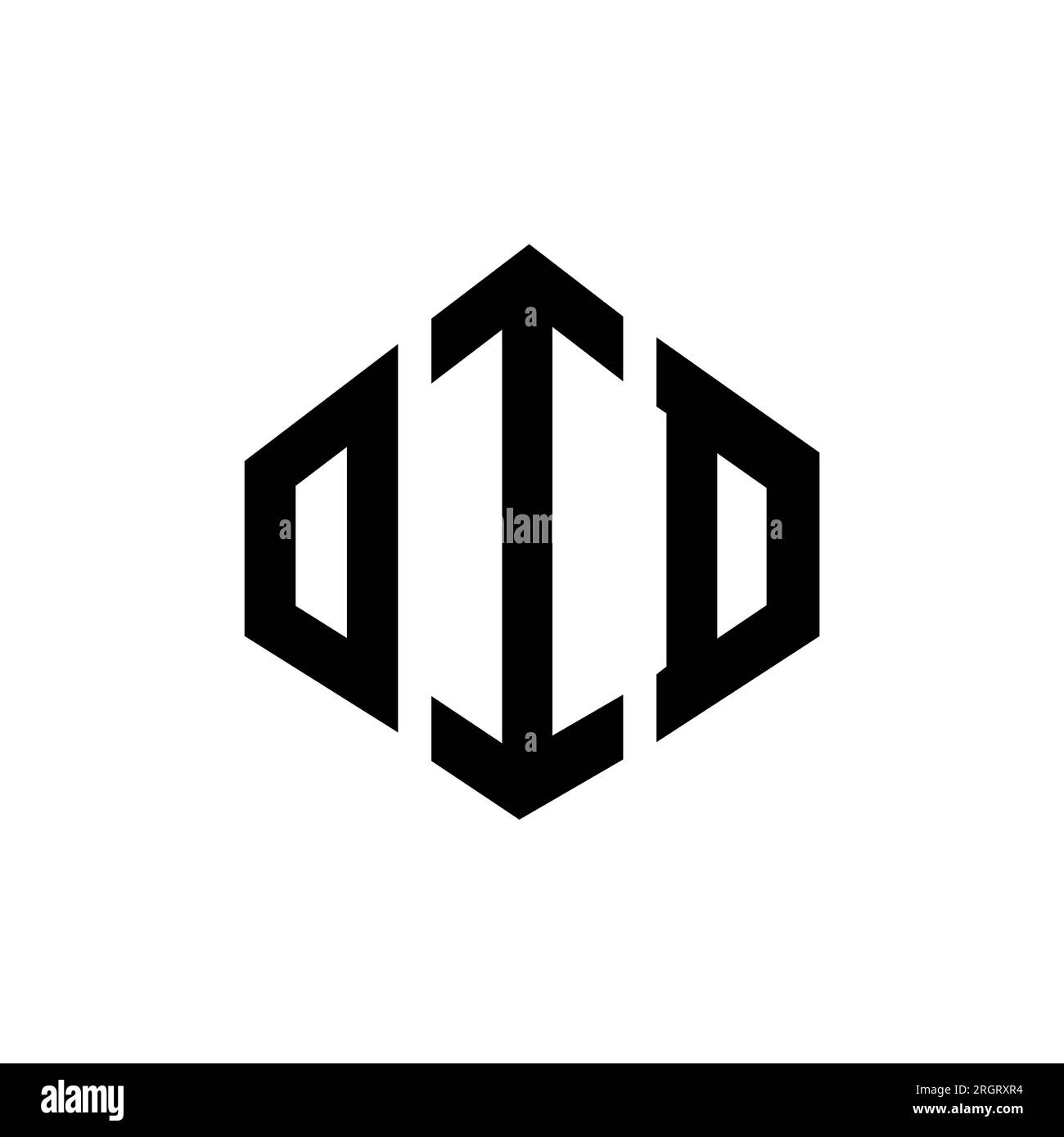 OID letter logo design with polygon shape. OID polygon and cube shape ...