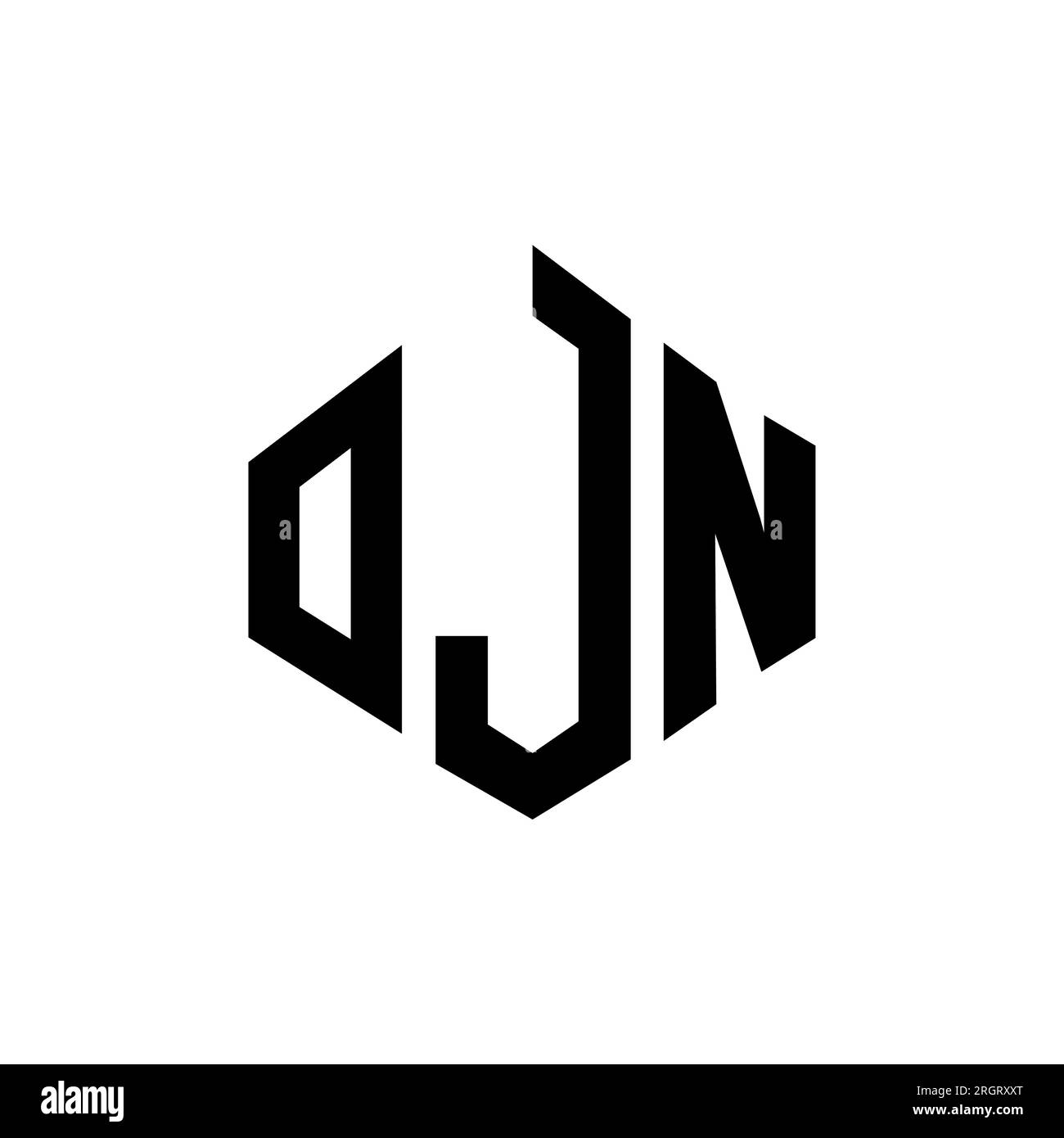 OJN letter logo design with polygon shape. OJN polygon and cube shape logo design. OJN hexagon ...