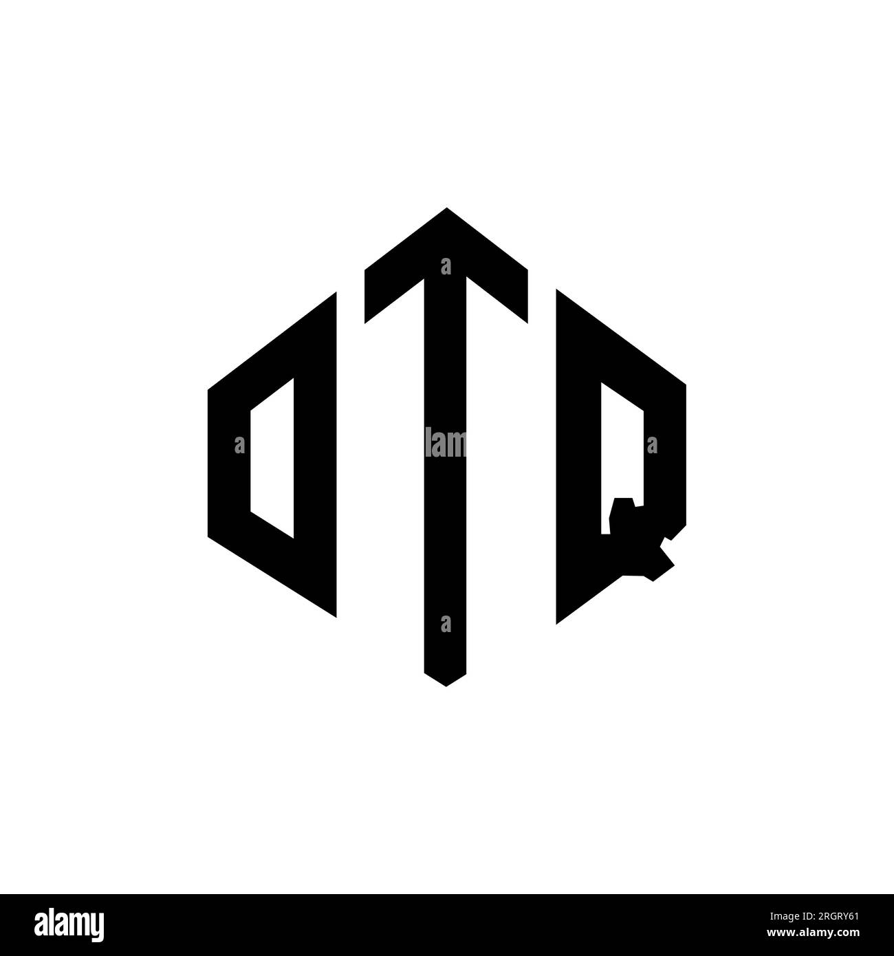 OTQ letter logo design with polygon shape. OTQ polygon and cube shape ...