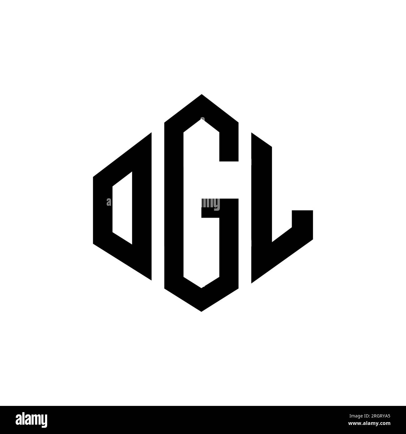 OGL letter logo design with polygon shape. OGL polygon and cube shape ...
