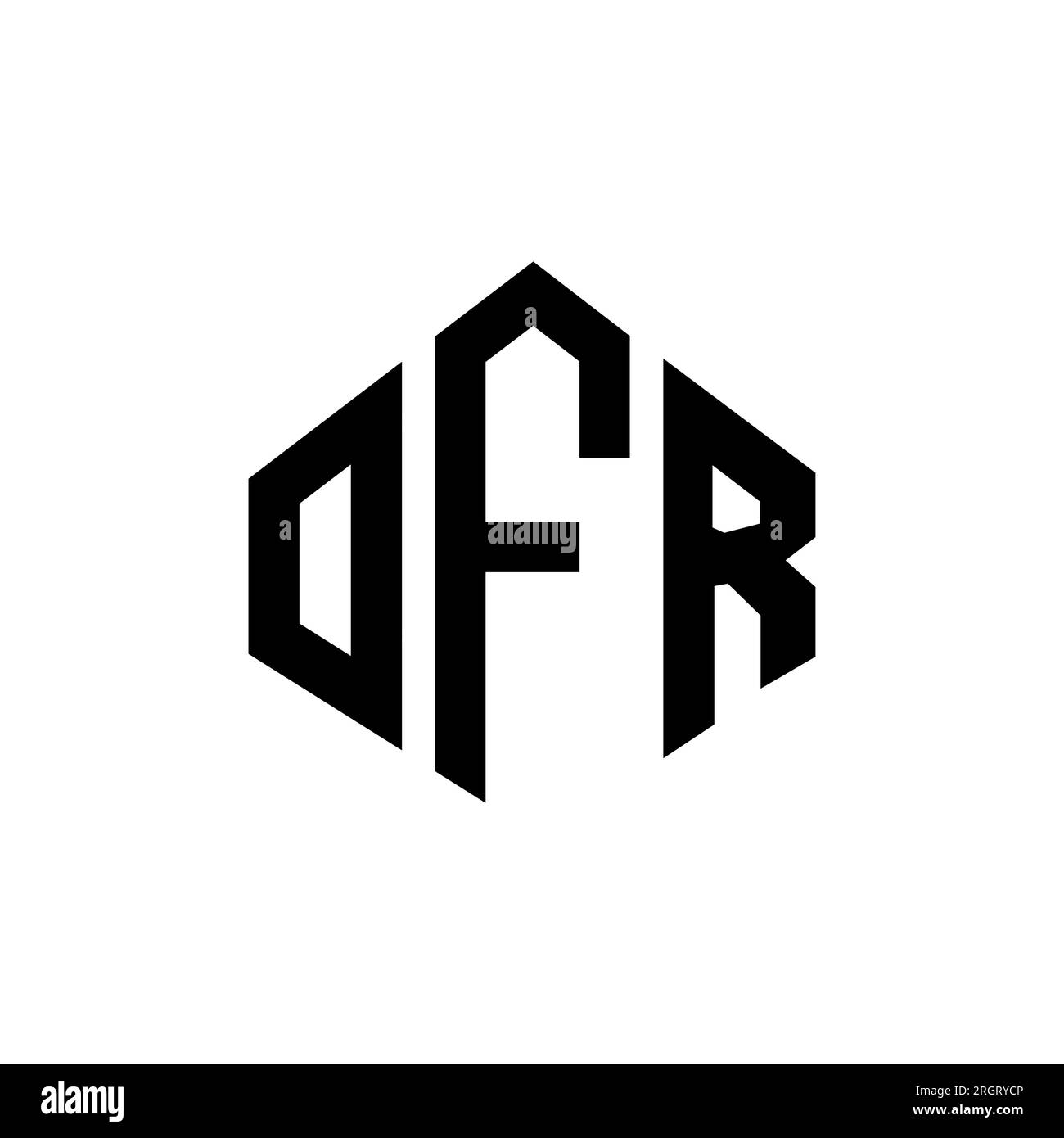 OFR letter logo design with polygon shape. OFR polygon and cube shape ...