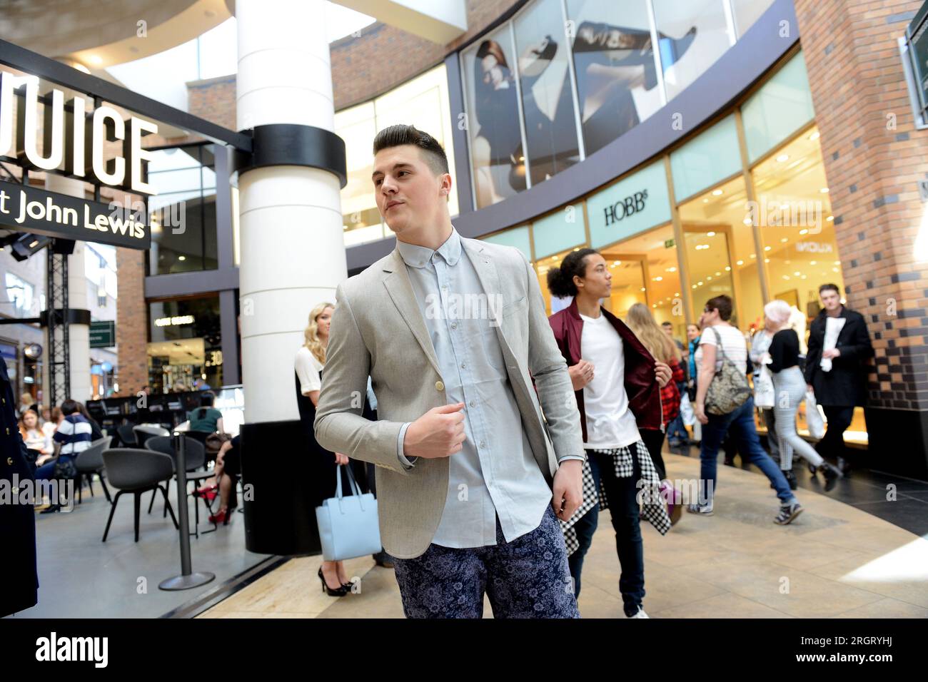 Young man male model modelling at Touchwood Shopping Centre, Solihull ...