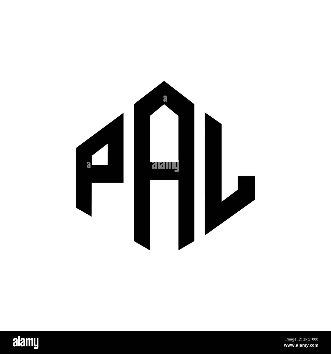 PAL letter logo design with polygon shape. PAL polygon and cube shape ...