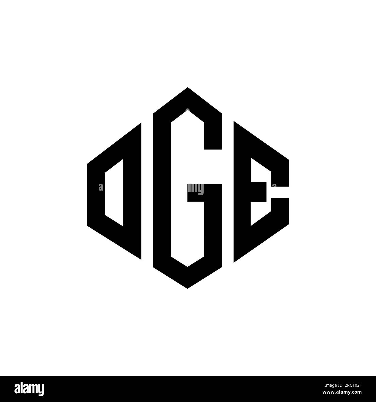 OGE letter logo design with polygon shape. OGE polygon and cube shape ...