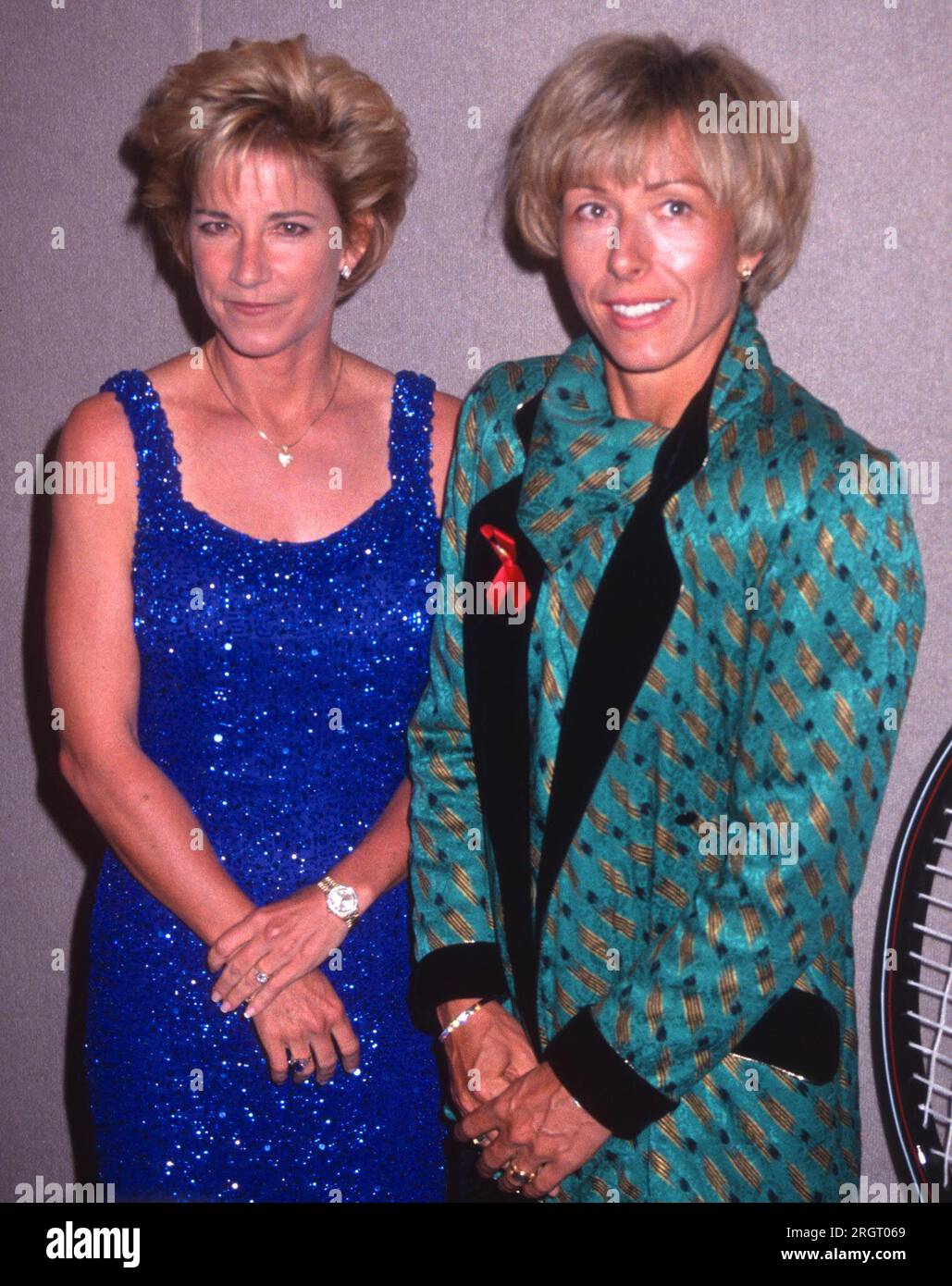 1990 Chris Evert Martina Navratilova John Barrett/PHOTOlink.net Stock ...
