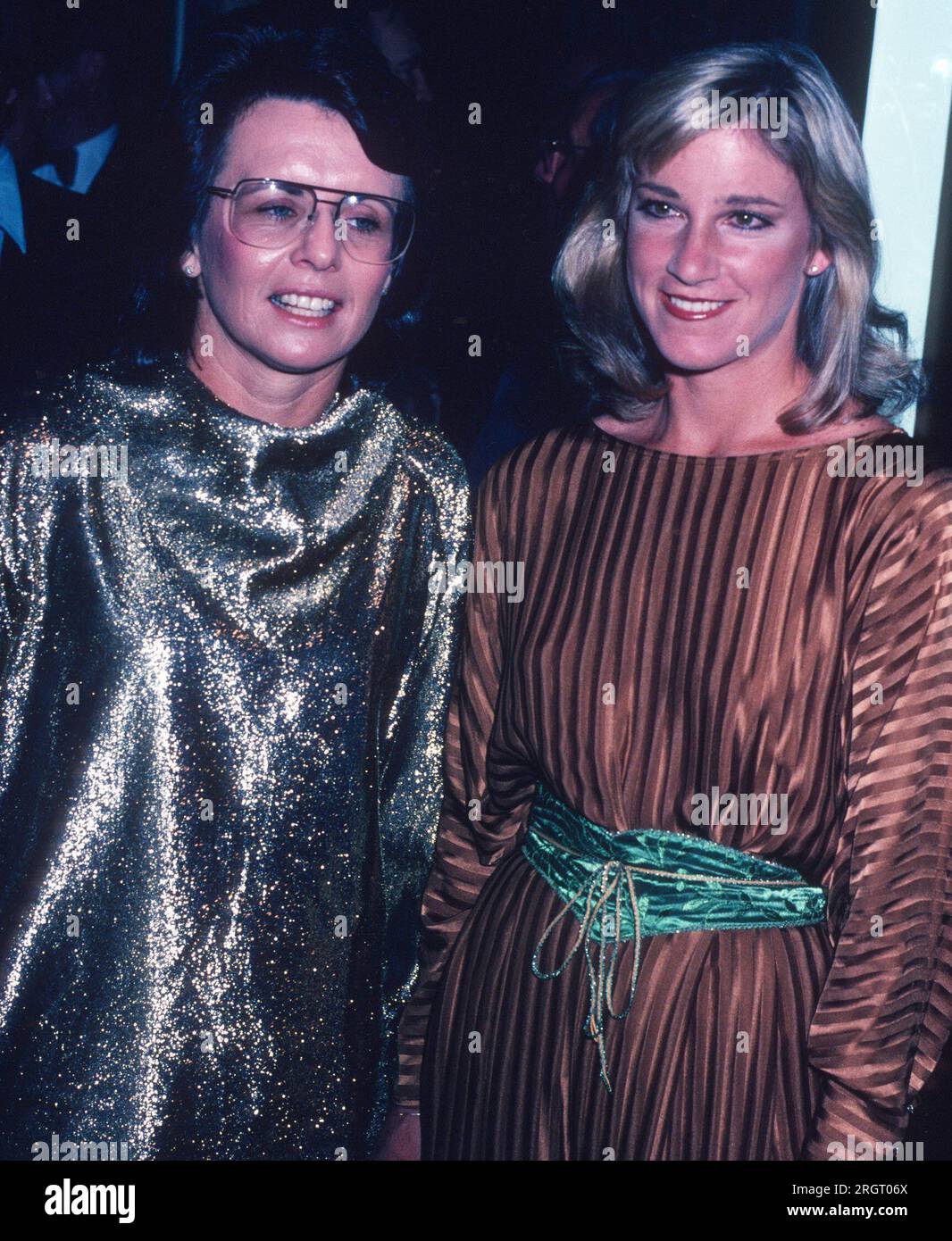 1981 Chris Evert Billy Jean King John Barrett/PHOTOlink.net Stock Photo ...