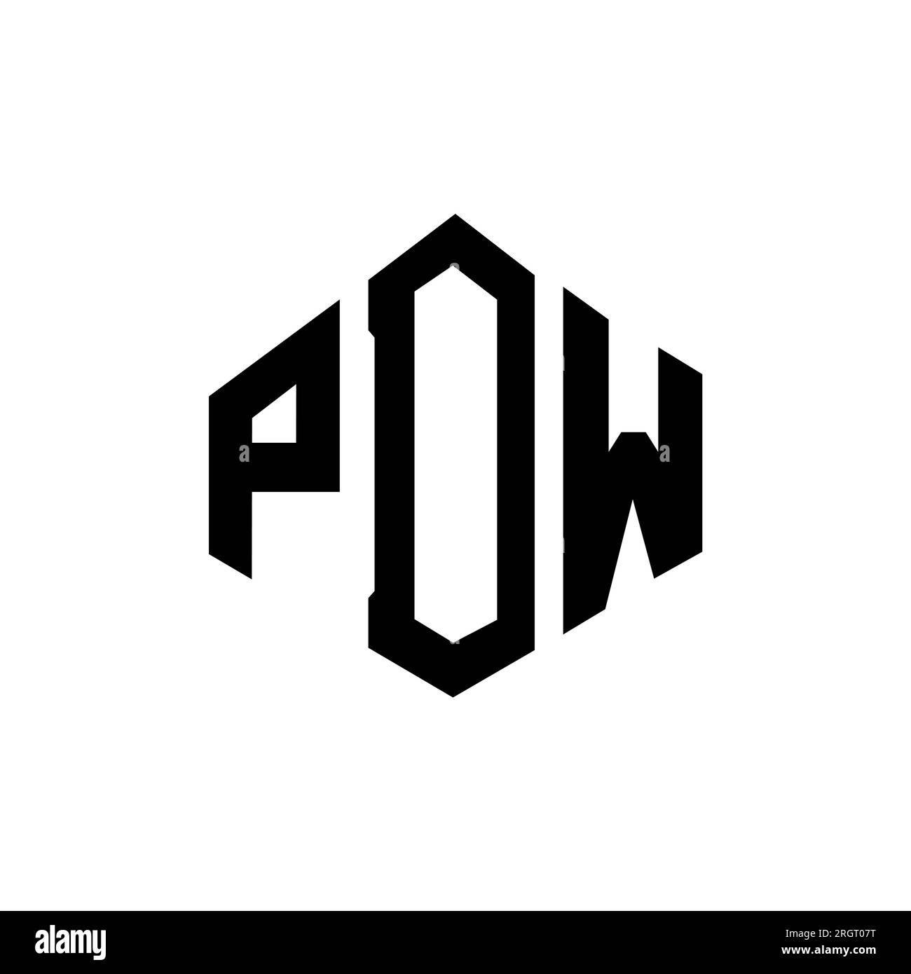 PDW letter logo design with polygon shape. PDW polygon and cube shape ...
