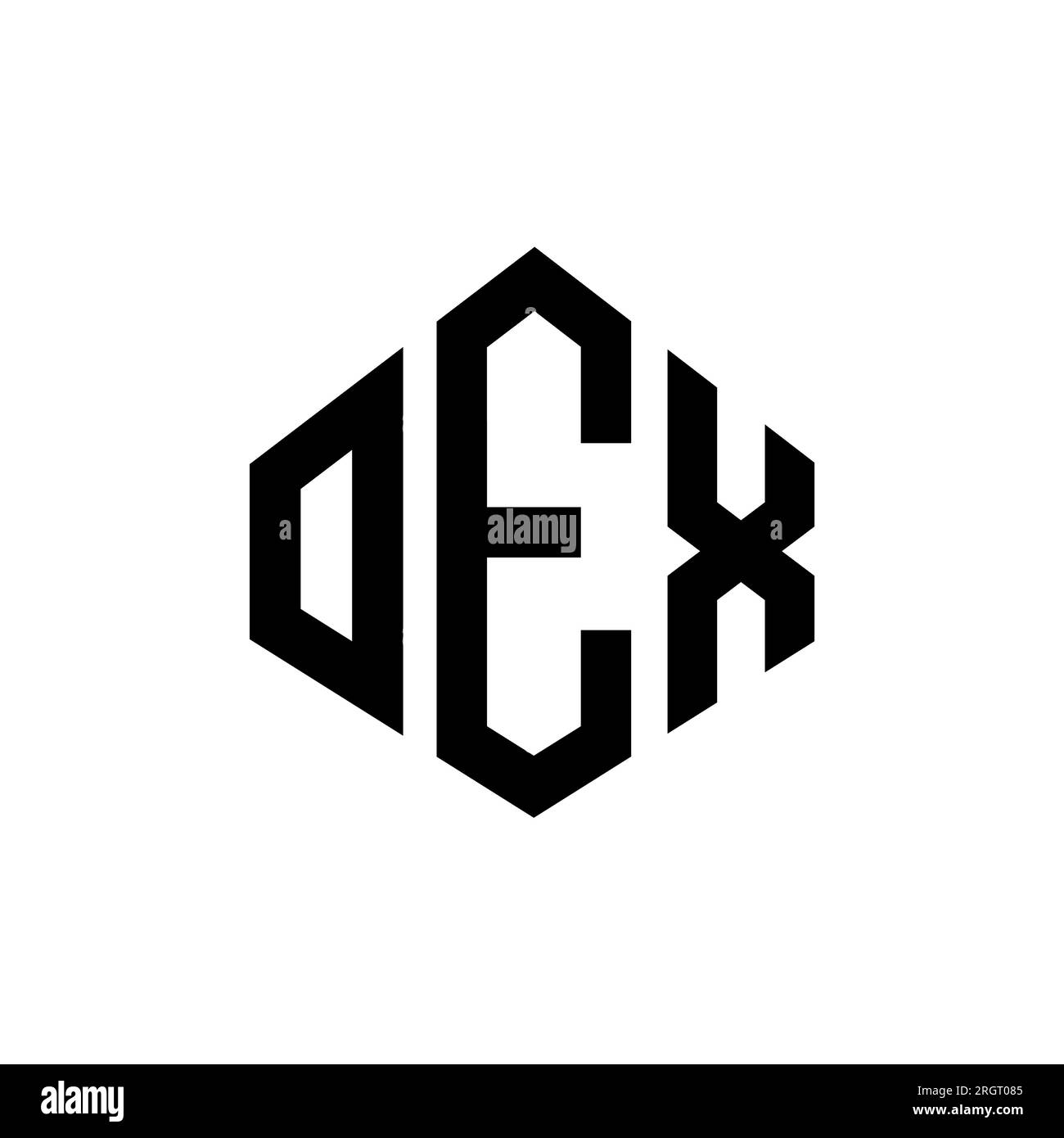 OEX letter logo design with polygon shape. OEX polygon and cube shape ...