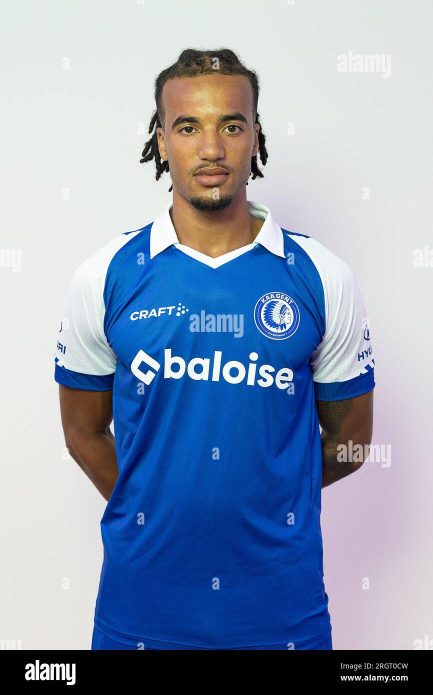 Gent, Belgium. 11th Aug, 2023. English Archie Brown poses after signing ...