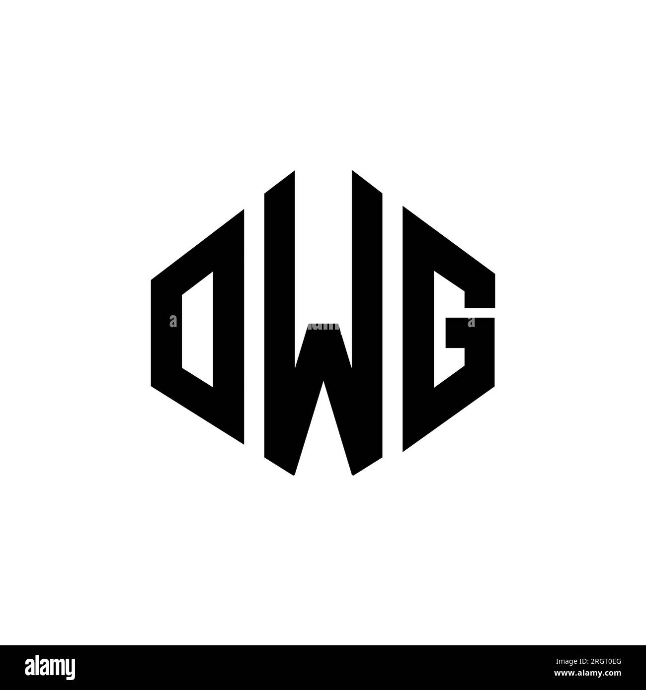 OWG letter logo design with polygon shape. OWG polygon and cube shape ...