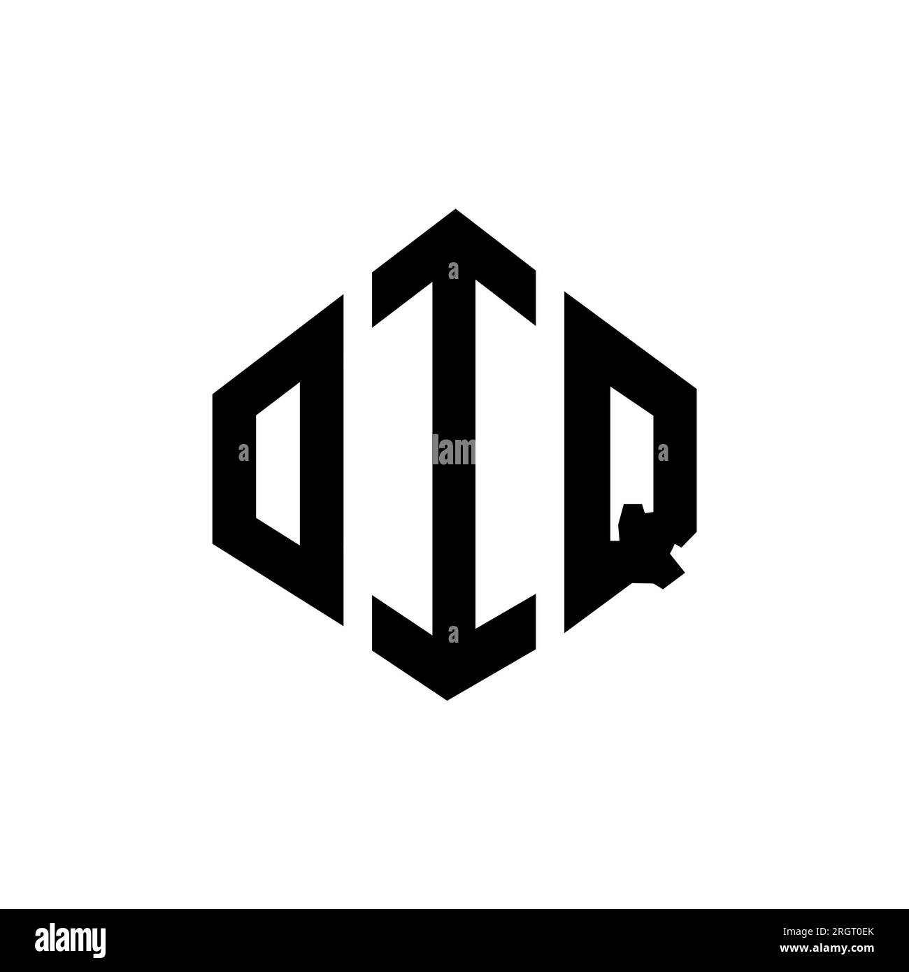 OIQ letter logo design with polygon shape. OIQ polygon and cube shape ...