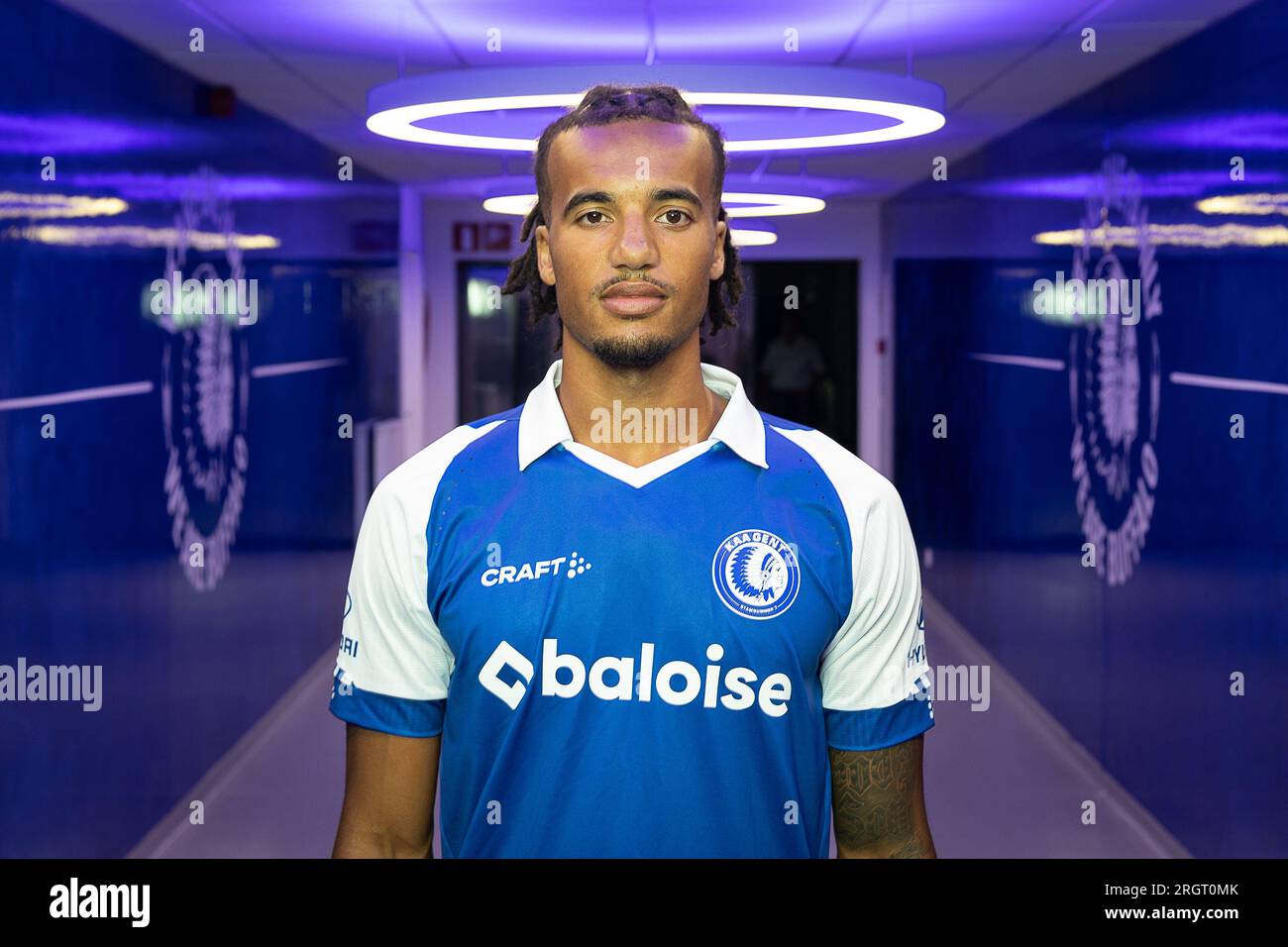 Gent, Belgium. 11th Aug, 2023. English Archie Brown poses after signing ...
