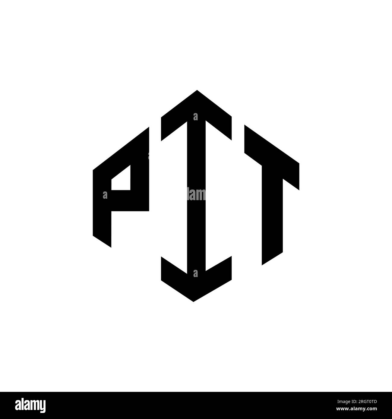 PIT letter logo design with polygon shape. PIT polygon and cube shape ...