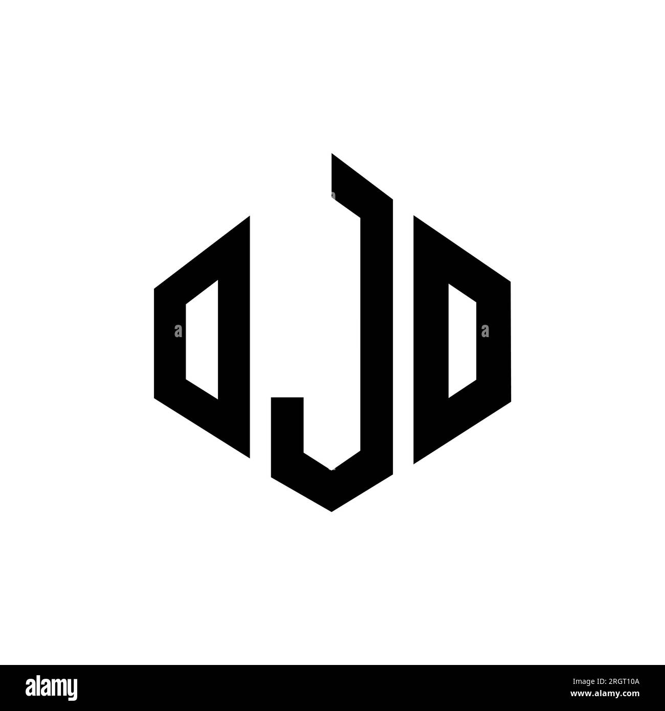 OJO letter logo design with polygon shape. OJO polygon and cube shape ...