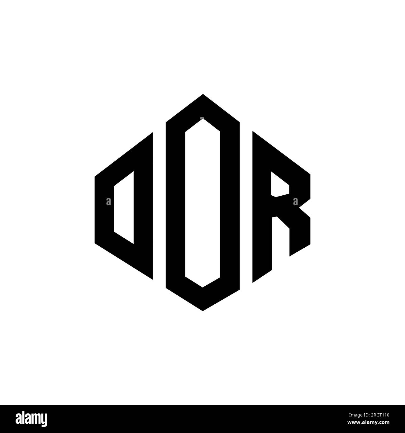 OOR letter logo design with polygon shape. OOR polygon and cube shape ...