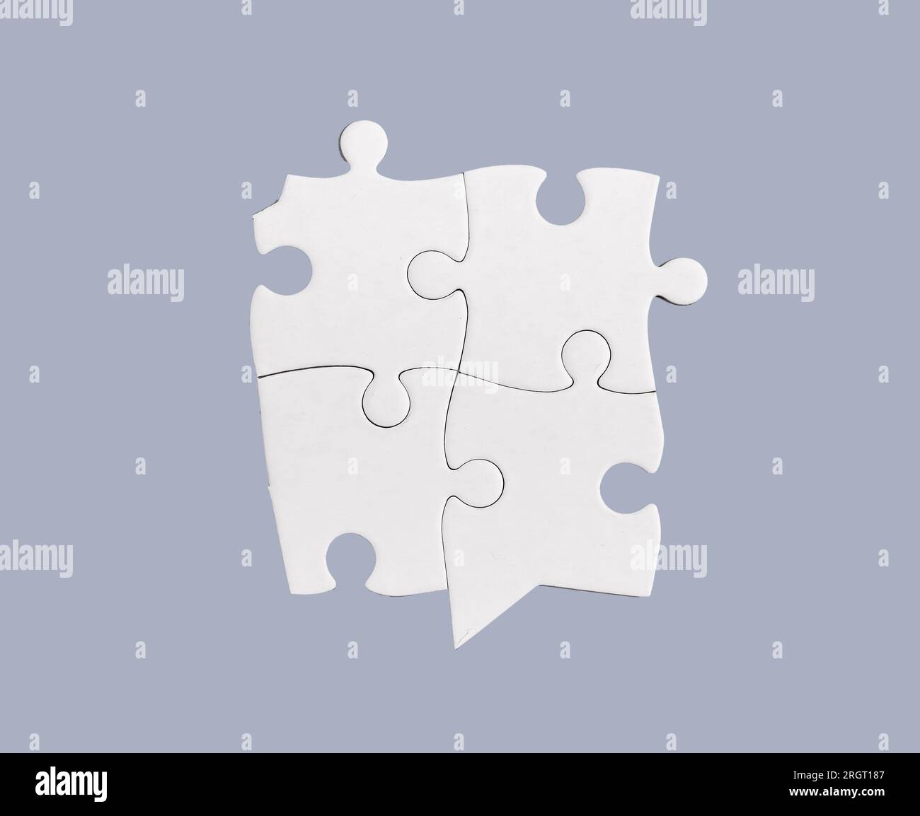 Connected puzzle pieces, joined jigsaw, synergy concept Stock Photo - Alamy