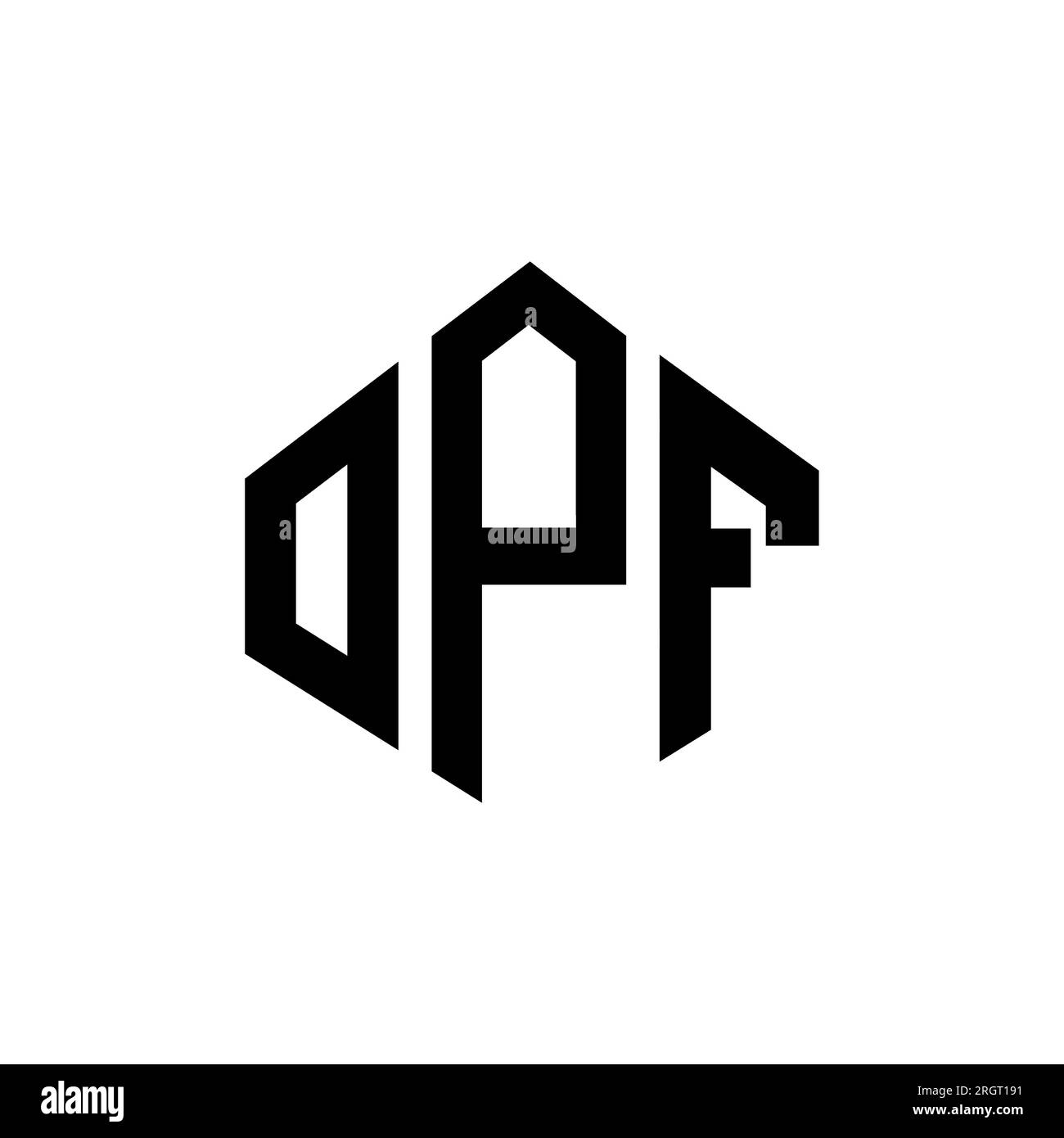 Opf Letter Logo Design With Polygon Shape Opf Polygon And Cube Shape Logo Design Opf Hexagon