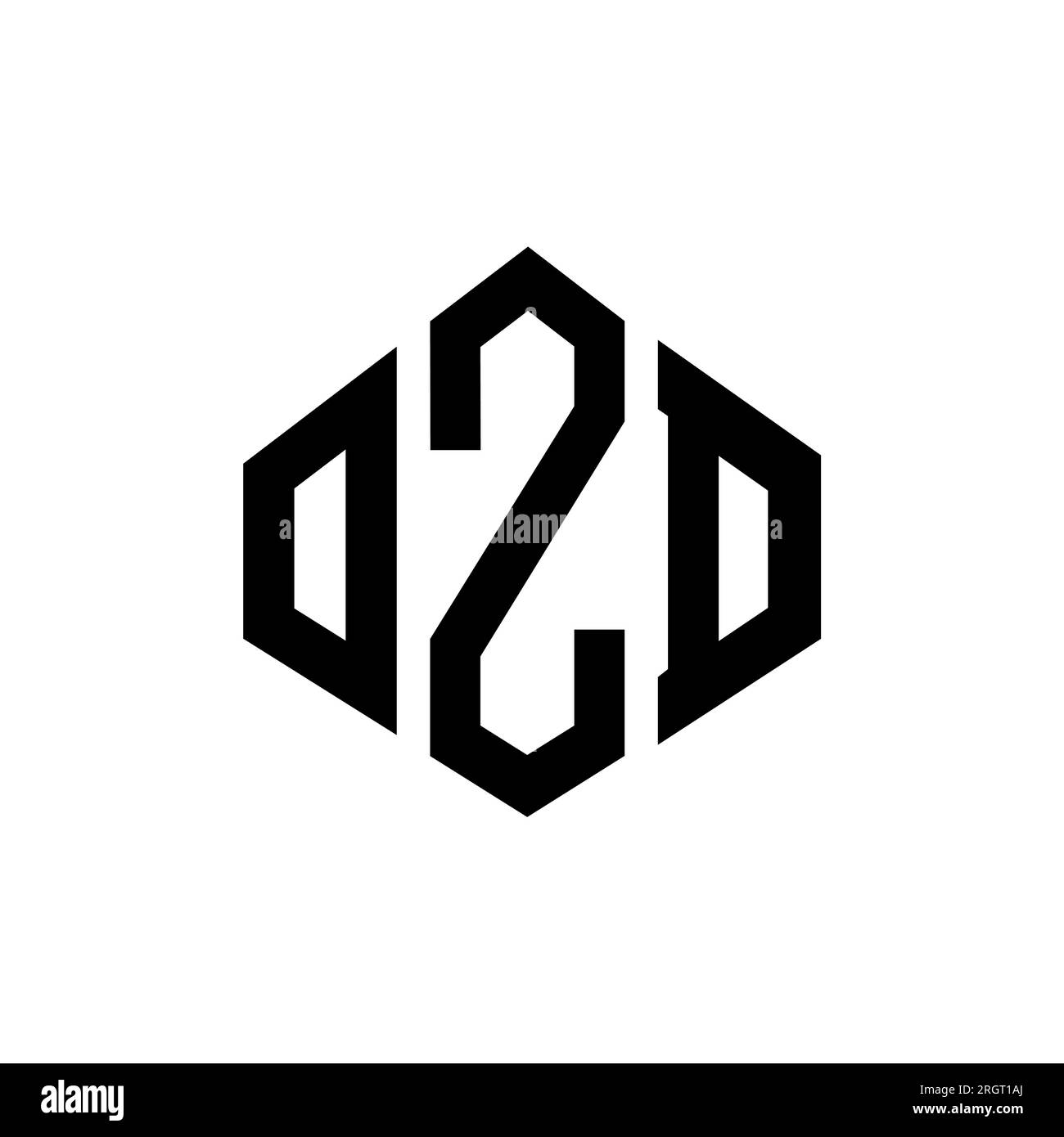OZD letter logo design with polygon shape. OZD polygon and cube shape logo design. OZD hexagon ...