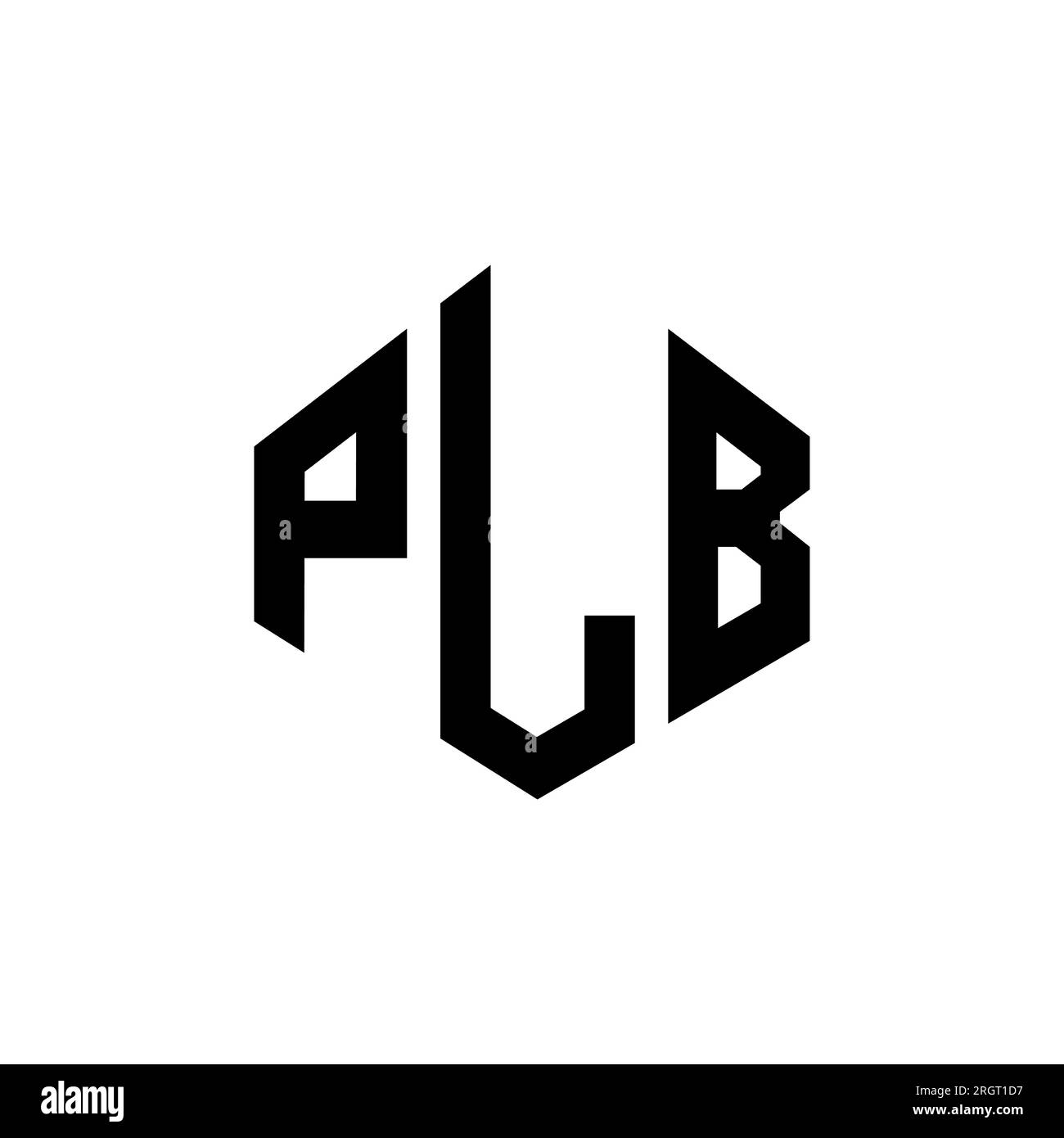 PLB letter logo design with polygon shape. PLB polygon and cube shape ...