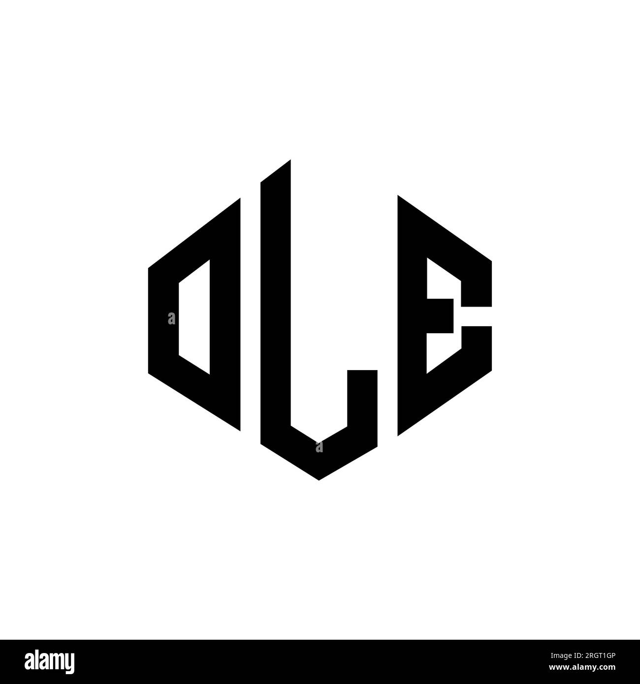 OLE letter logo design with polygon shape. OLE polygon and cube shape ...