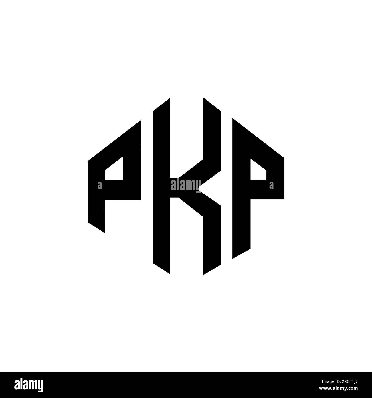 PKP letter logo design with polygon shape. PKP polygon and cube shape ...