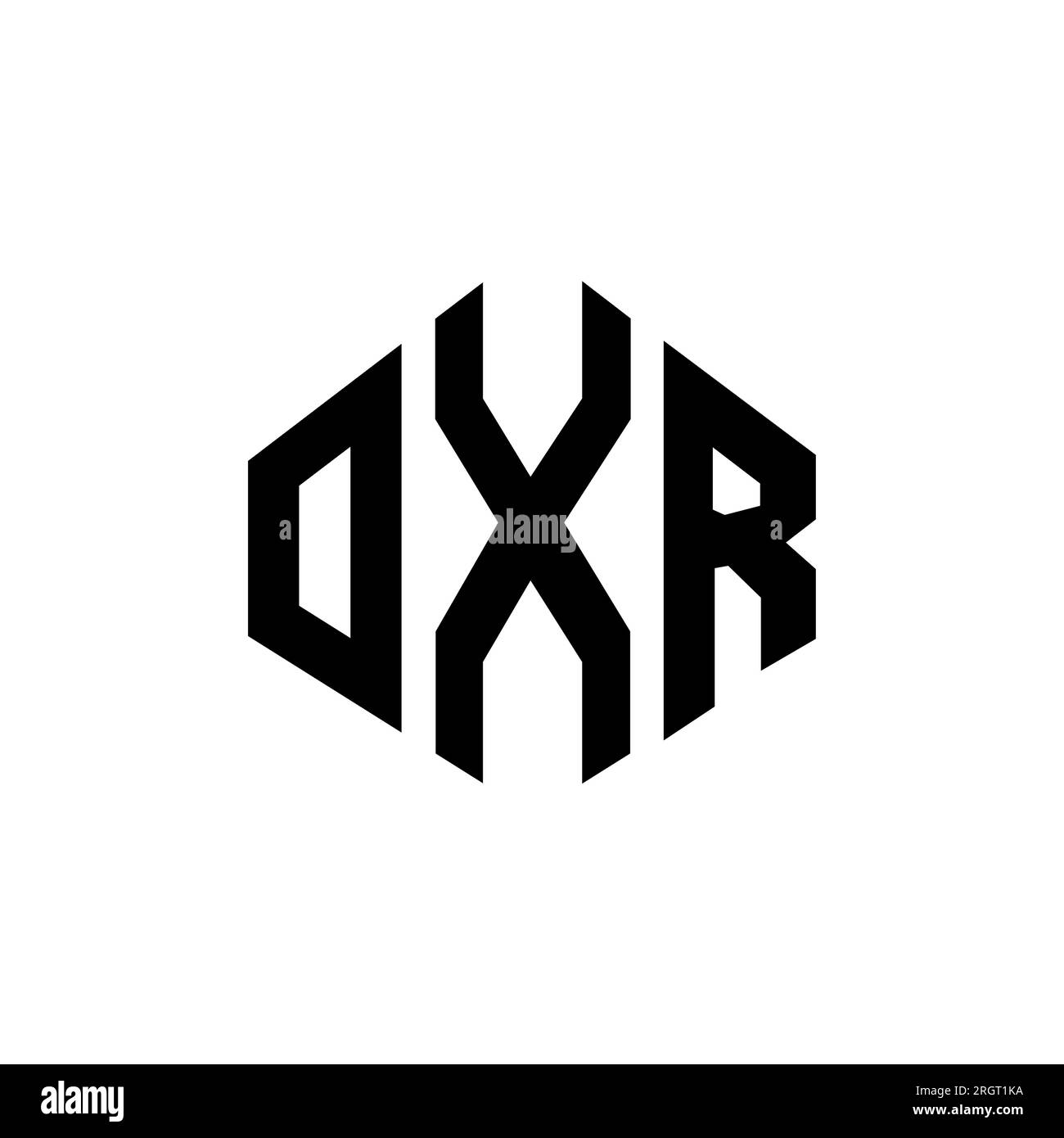 OXR letter logo design with polygon shape. OXR polygon and cube shape ...